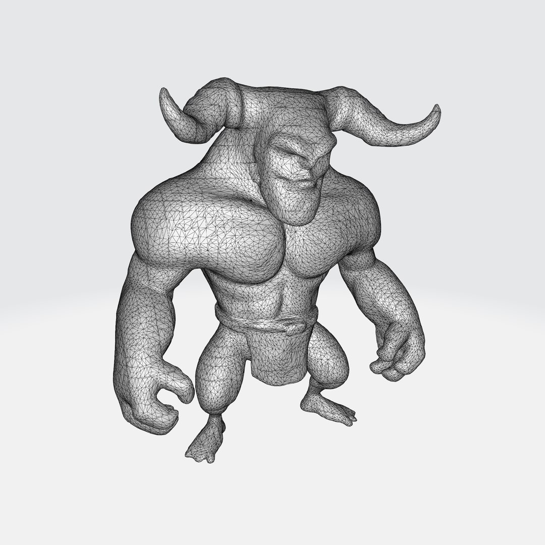 3D A Muscular Red Demon - TurboSquid 2262451
