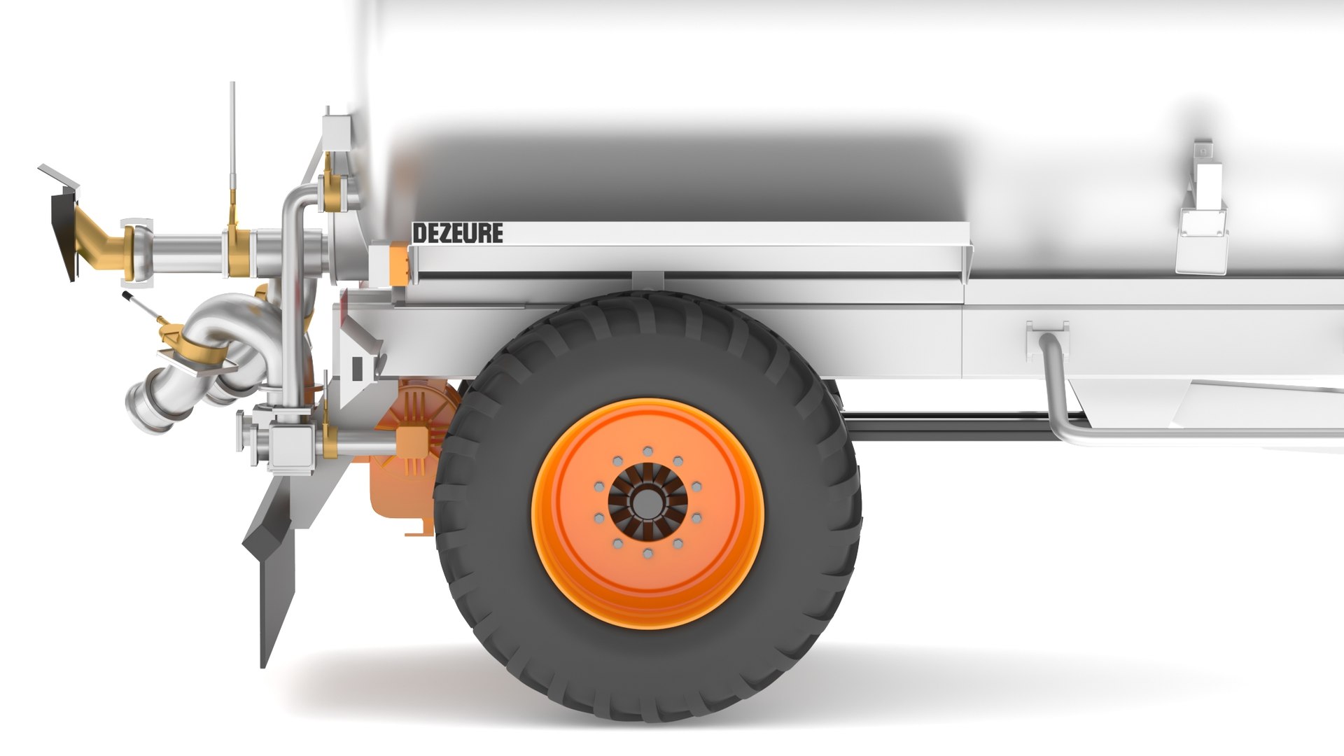 3D Dezeure Slurry Spreader Transline 2 Wheels - TurboSquid 2260836