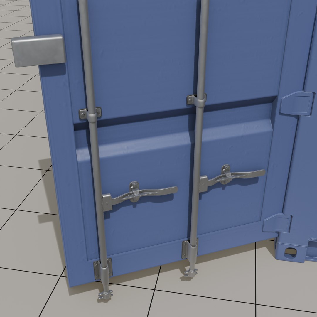 20ft Shipping Container Clean Dirty Color Variation 3D Model ...
