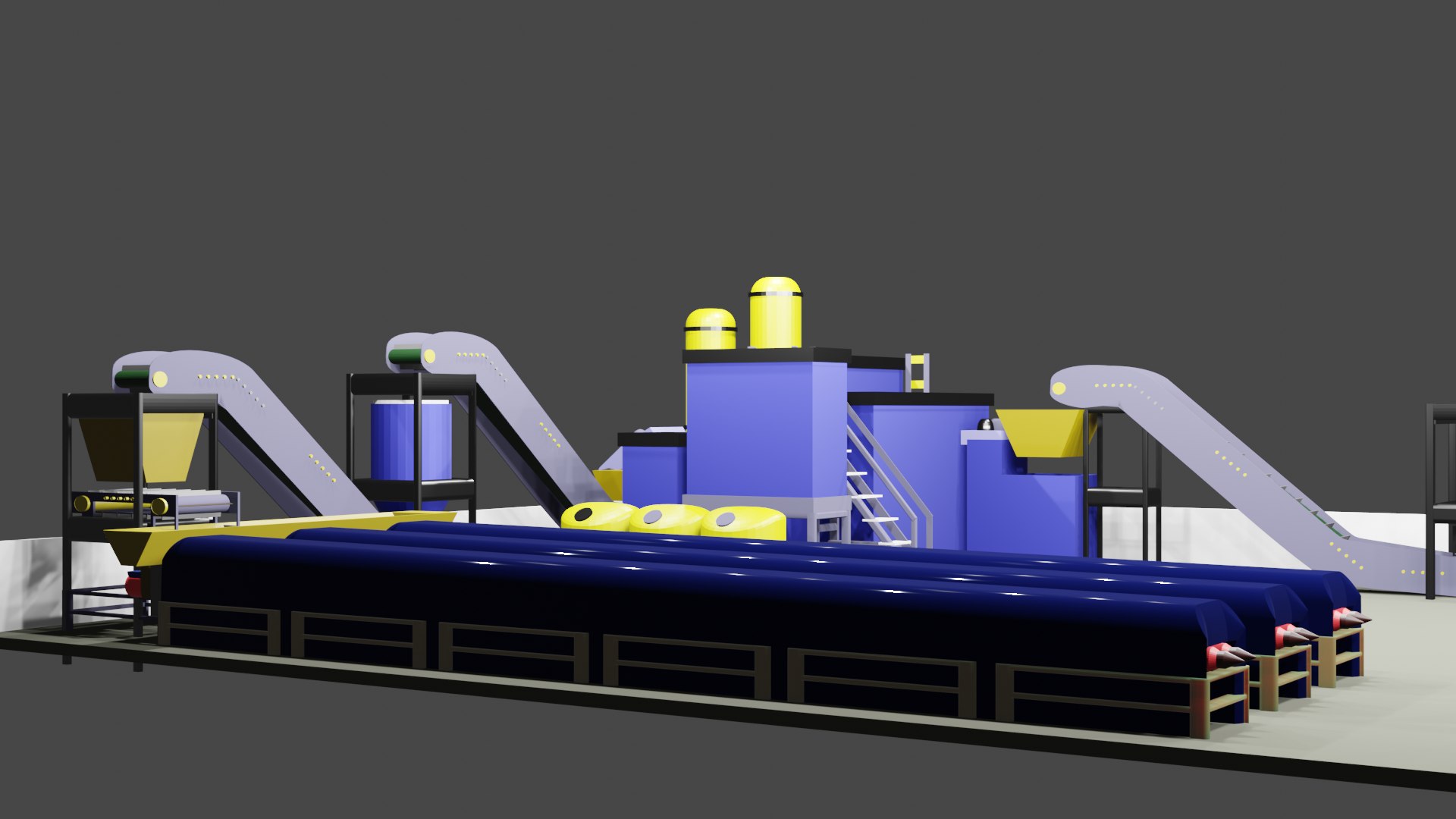 3D Model Plastics Recycle Plant - TurboSquid 2187665