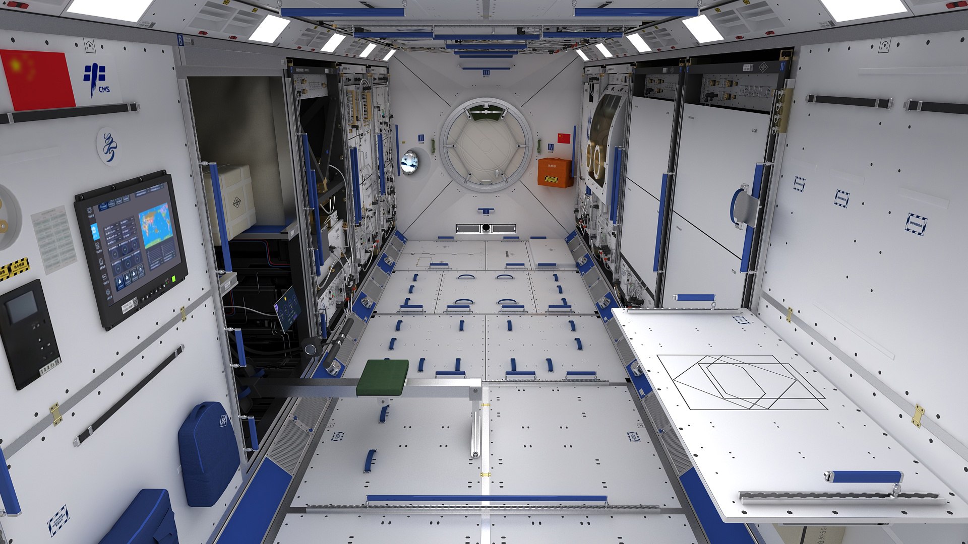 Mengtian Lab Module Internal Structure Model - TurboSquid 2119837