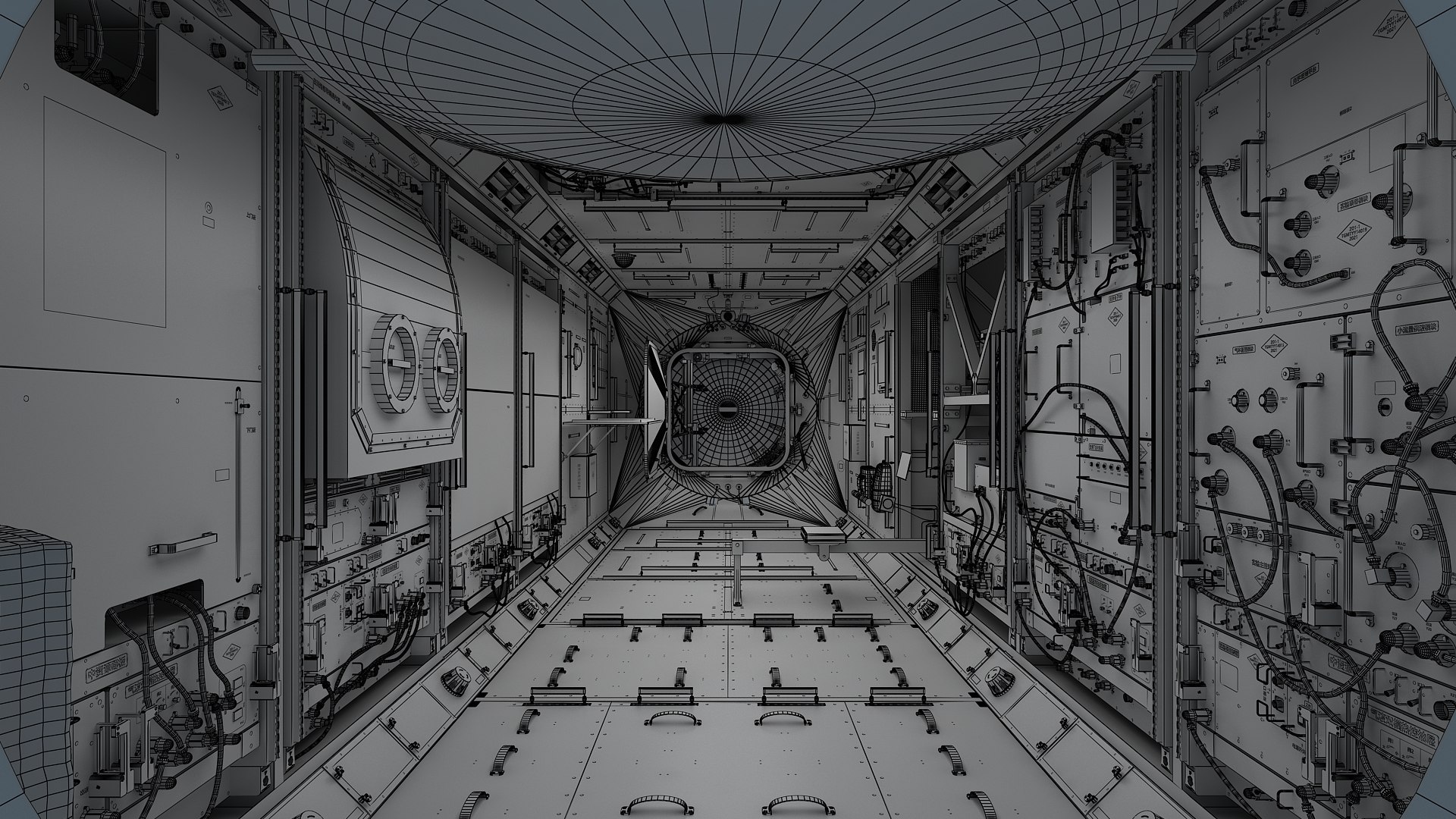 Mengtian Lab Module Internal Structure Model - TurboSquid 2119837