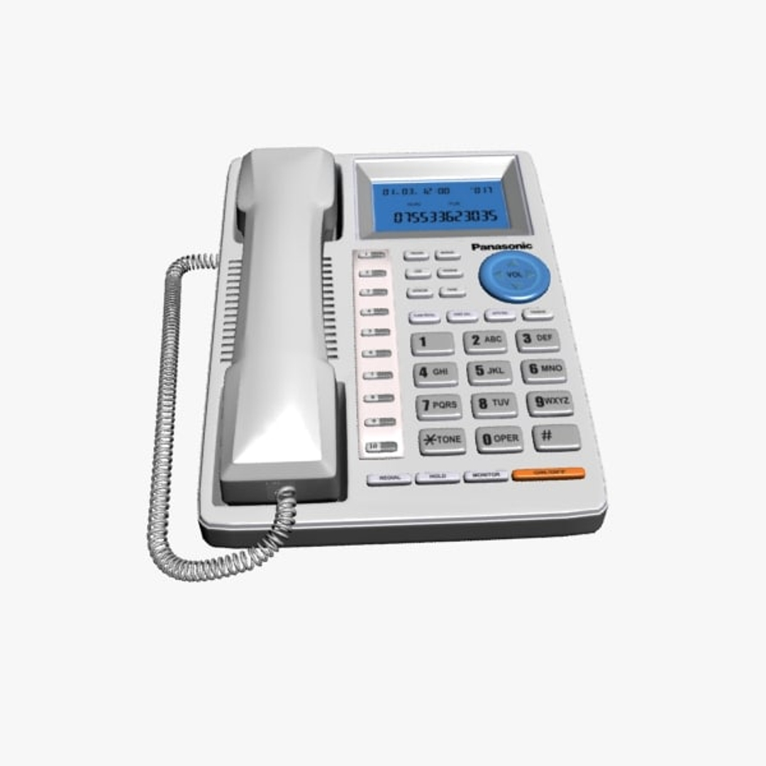 3d Model Of Telephone Set Phone