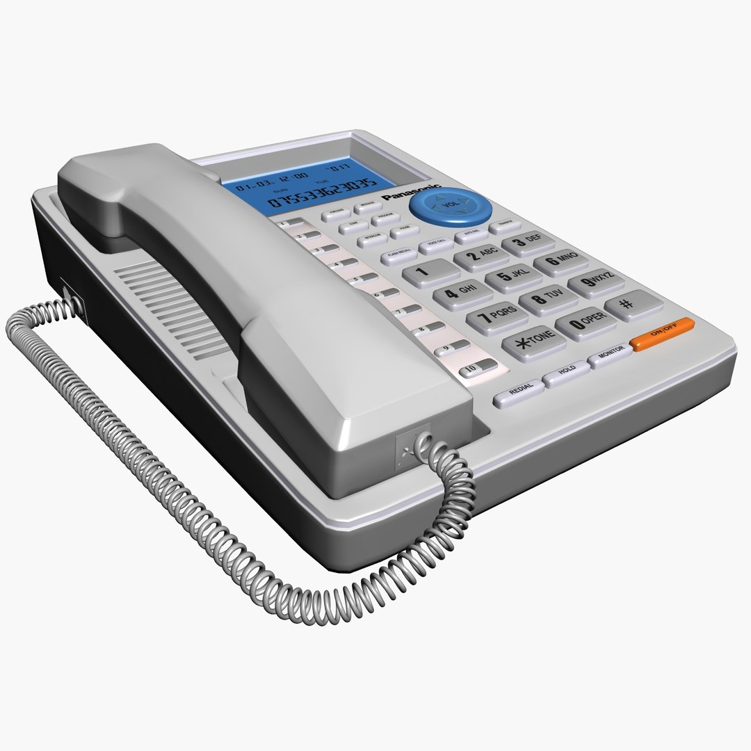 3d Model Of Telephone Set Phone