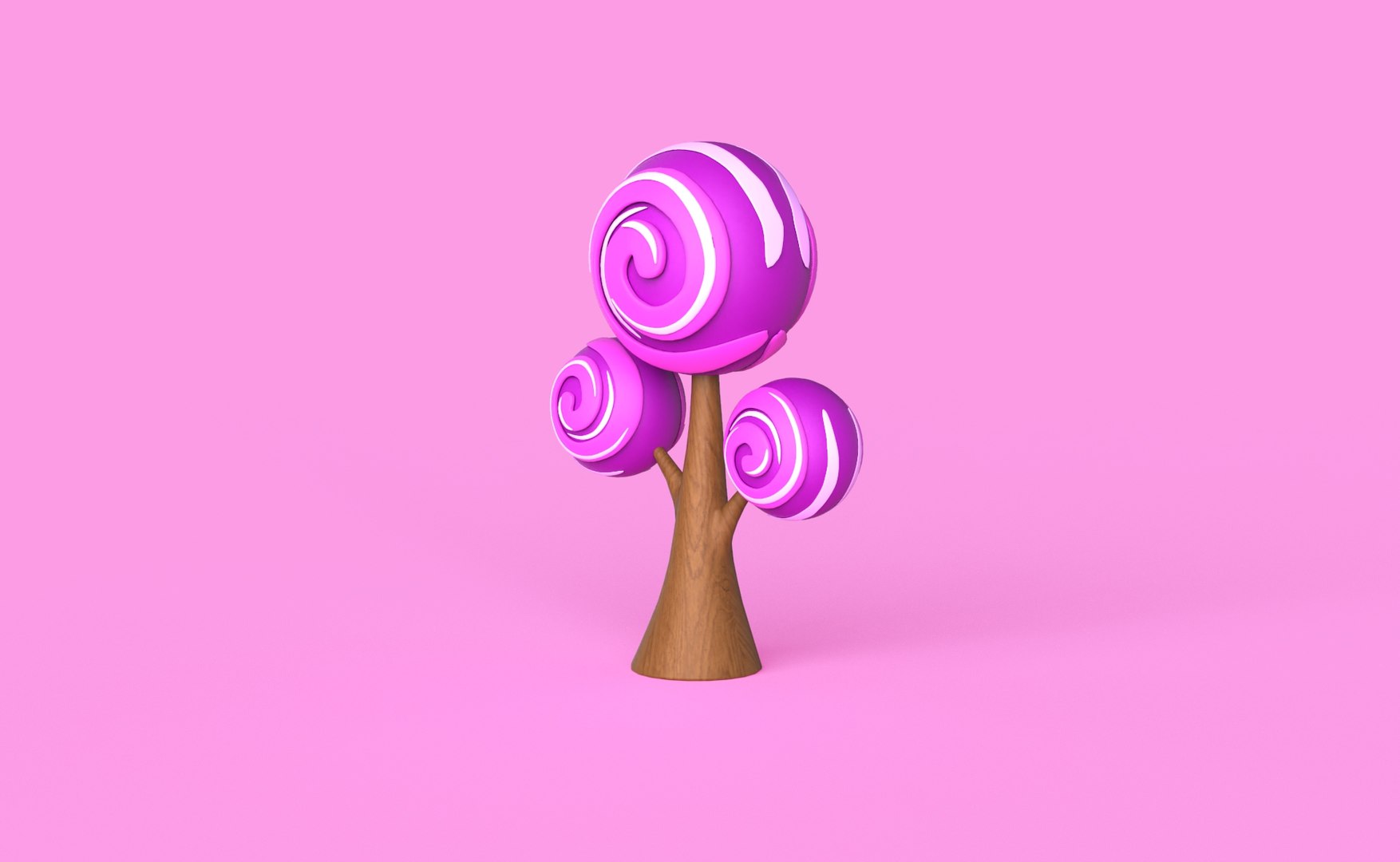 Cartoon Candy Tree 2 3D Model - TurboSquid 2251016