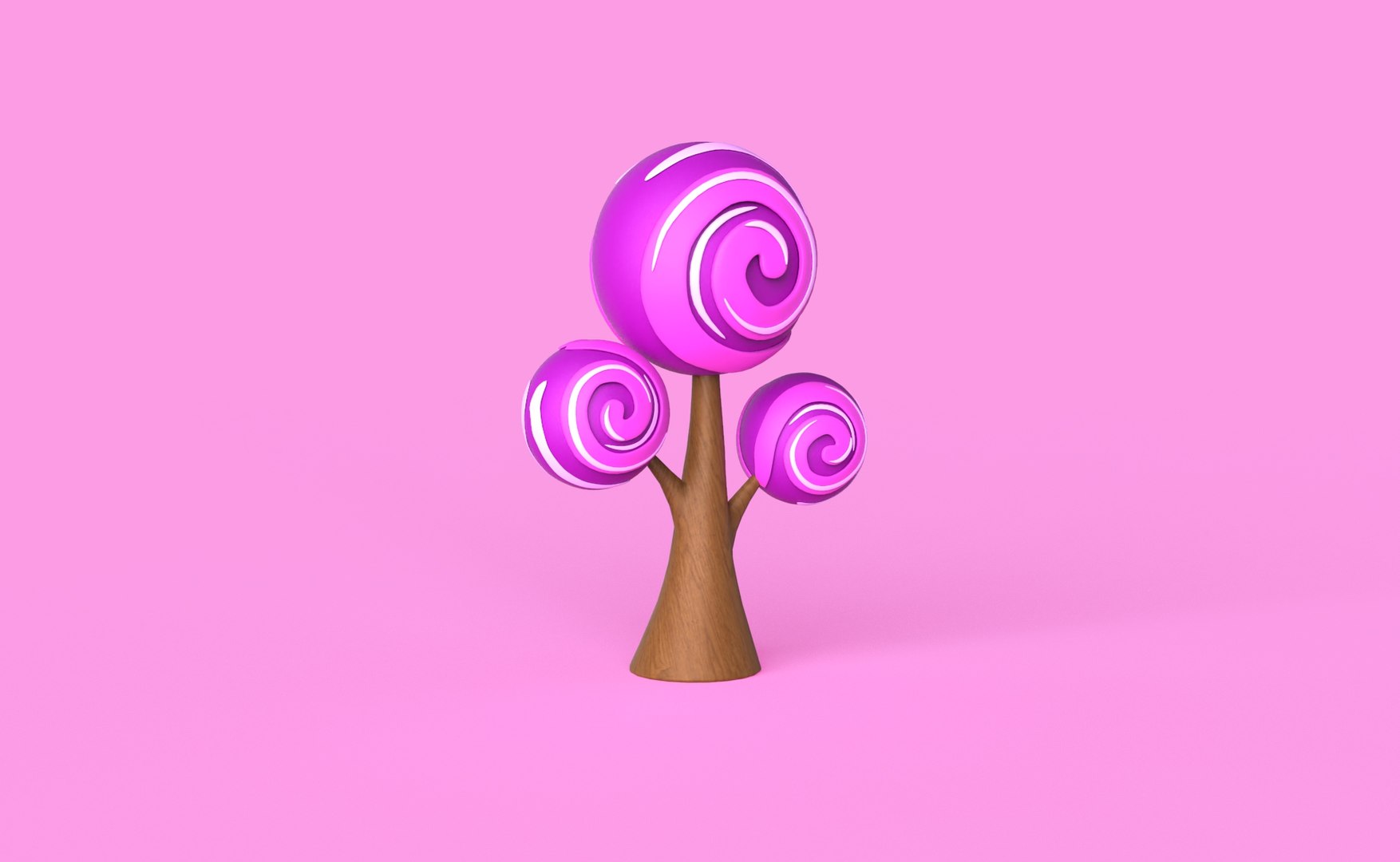 Cartoon Candy Tree 2 3D Model - TurboSquid 2251016