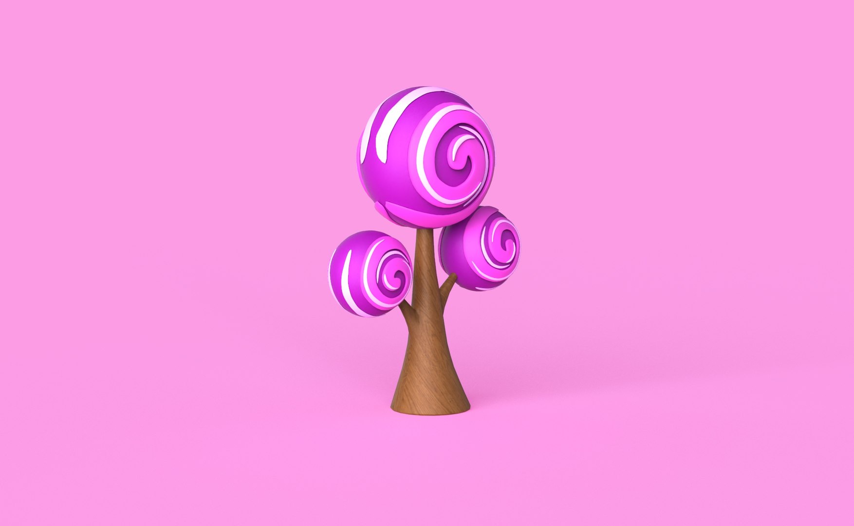 Cartoon Candy Tree 2 3D Model - TurboSquid 2251016