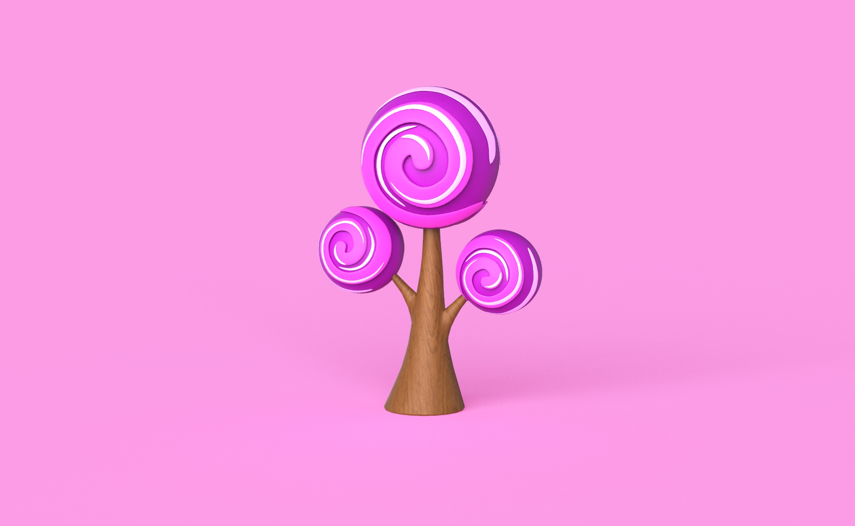 Cartoon Candy Tree 2 3D Model - TurboSquid 2251016