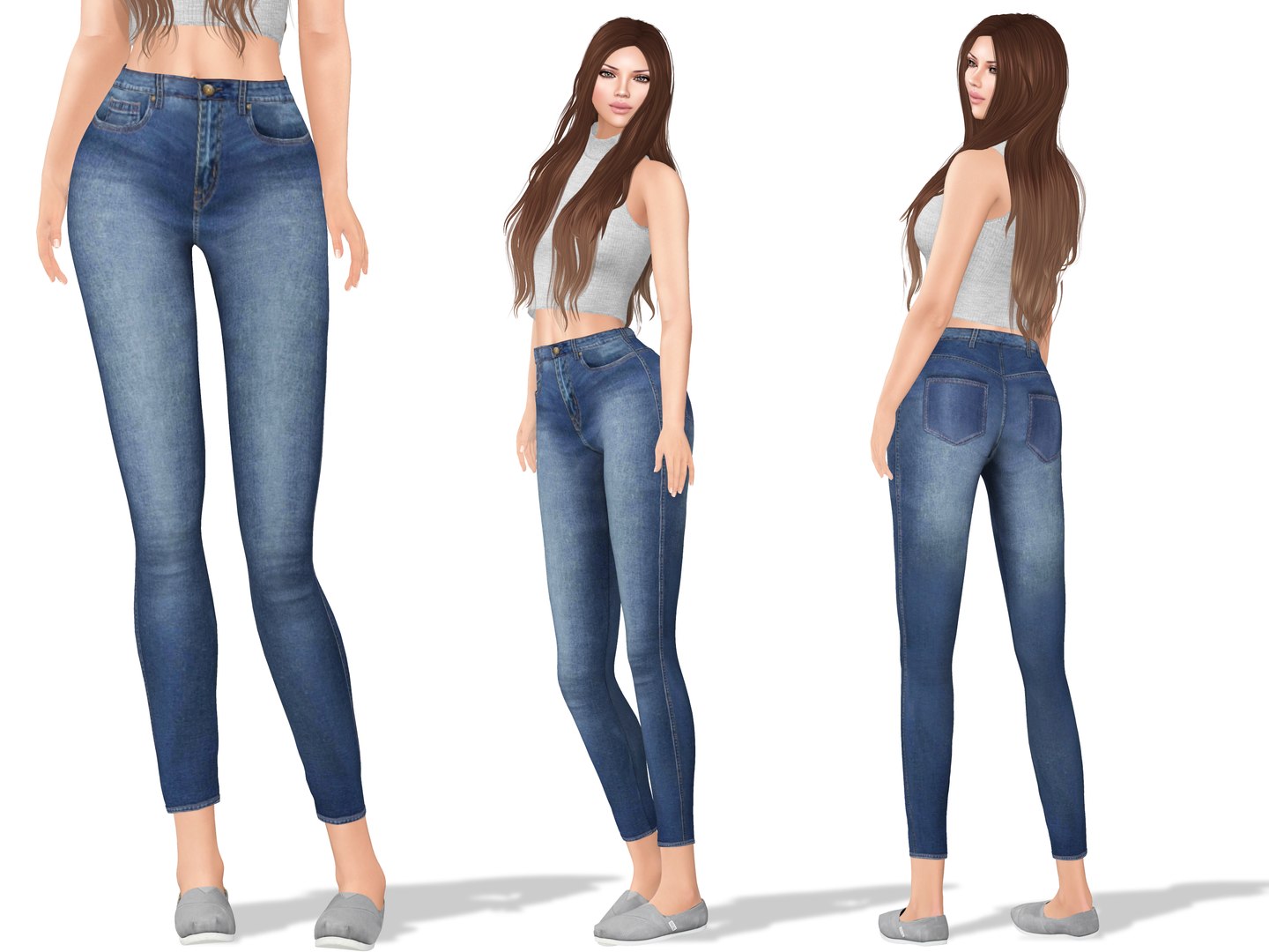 Denim Jeans 3D Model - TurboSquid 1804598