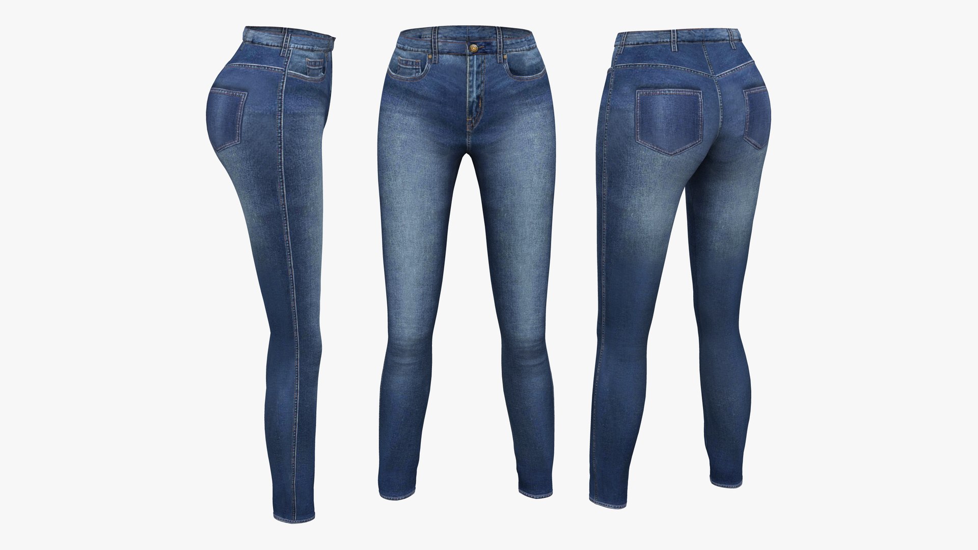 Denim Jeans 3D Model - TurboSquid 1804598