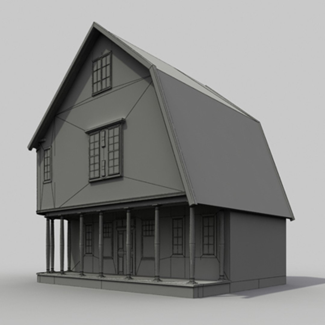 3d small town house building