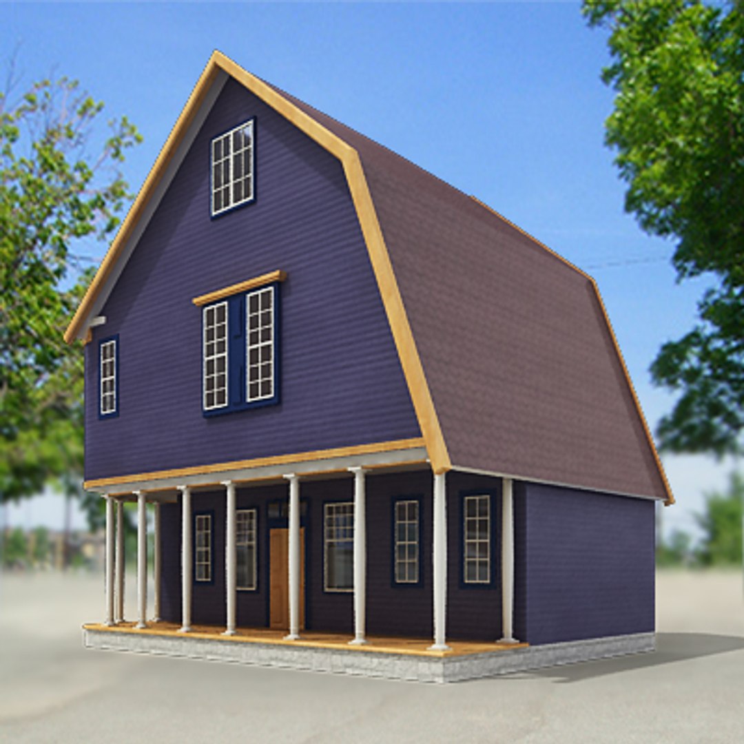 3d small town house building