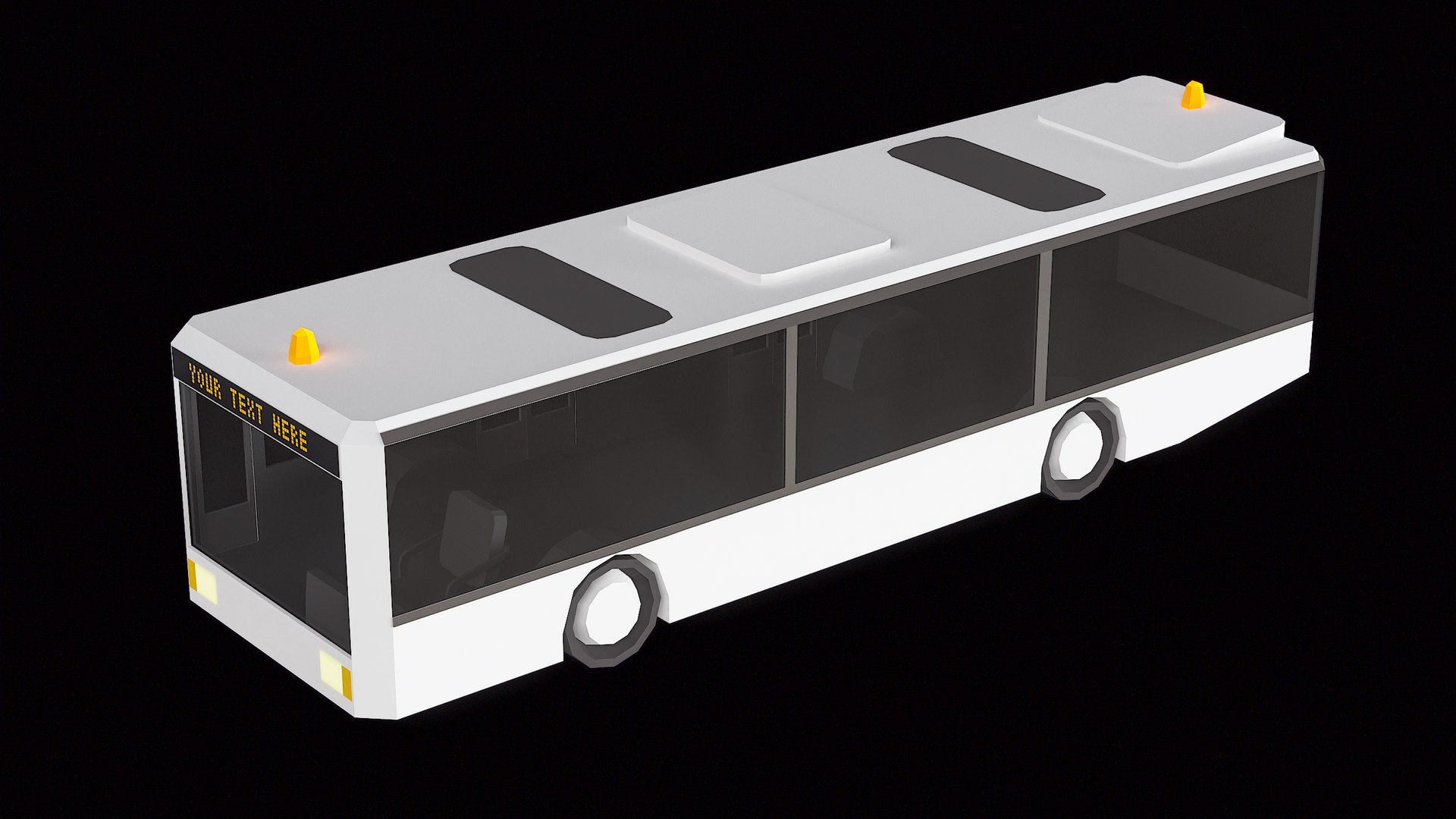 3D Airport Bus 03 Cartoon Lowpoly Vehicle PBR - TurboSquid 2152785