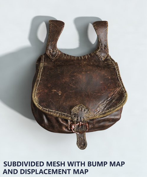 3d leather accessory model