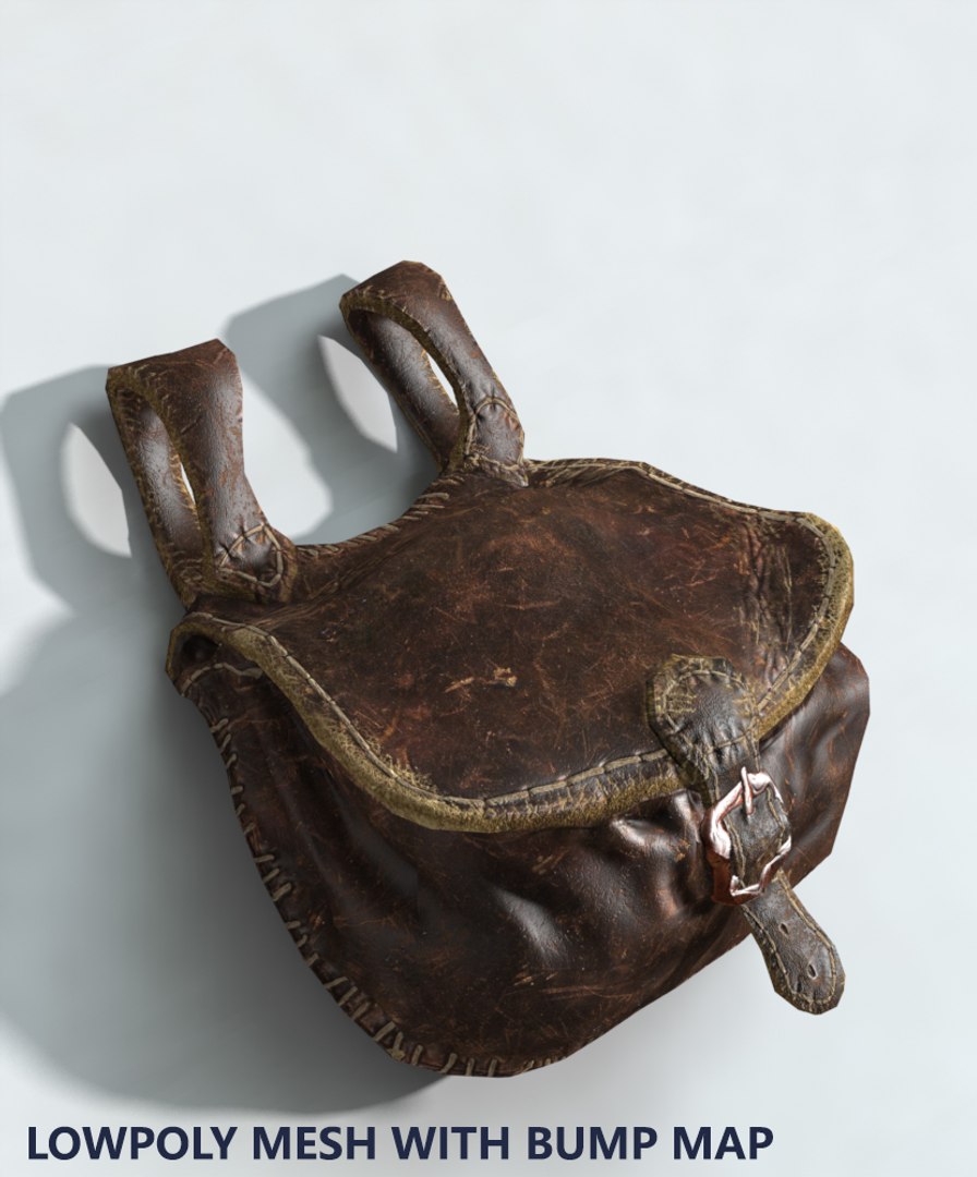 3d leather accessory model