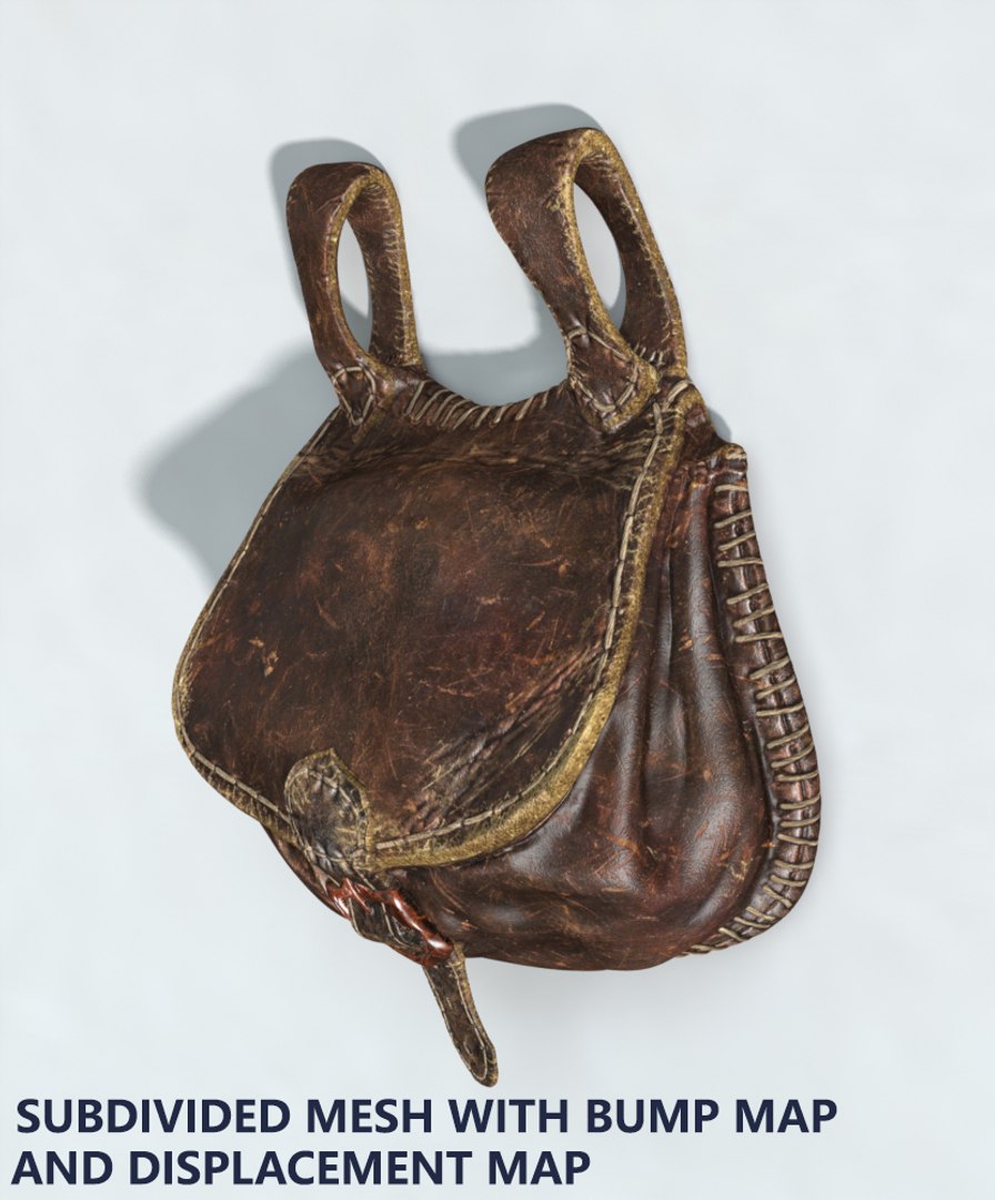 3d leather accessory model