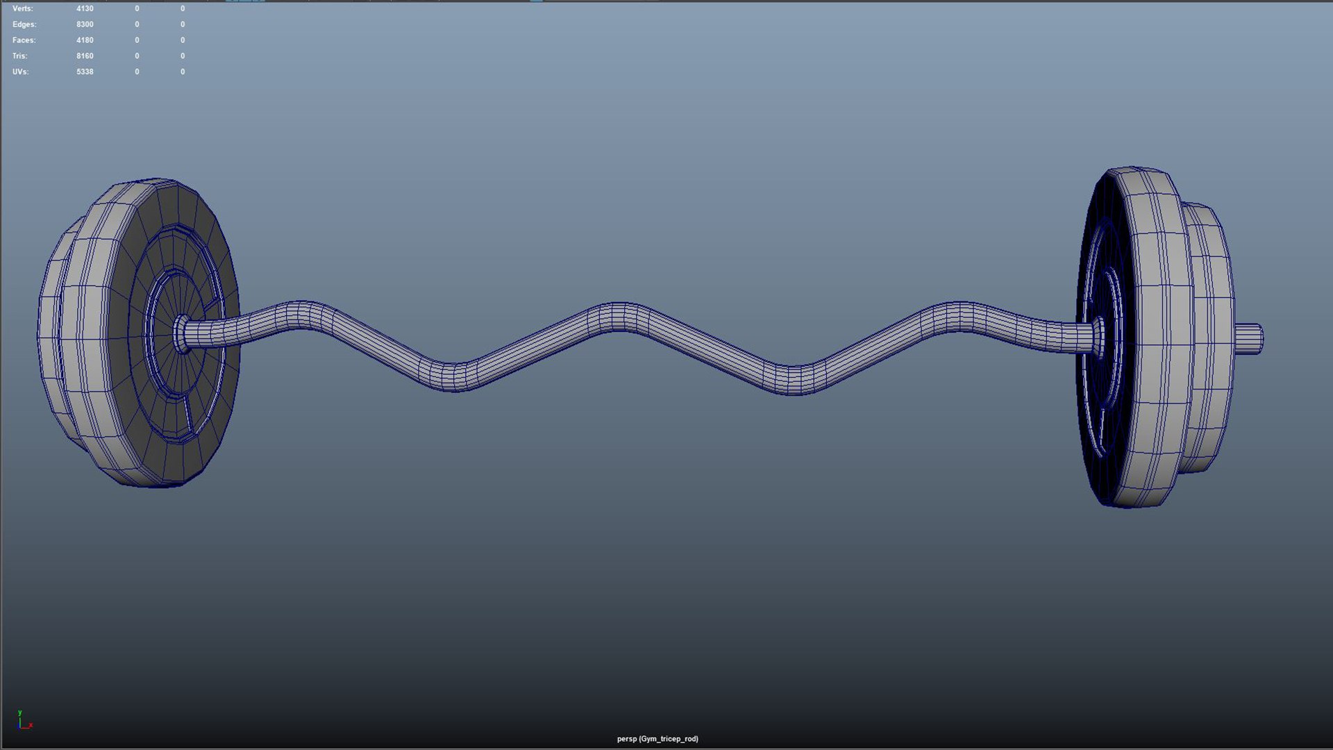 3D Gym Equipment Tricep Rod - TurboSquid 2317699
