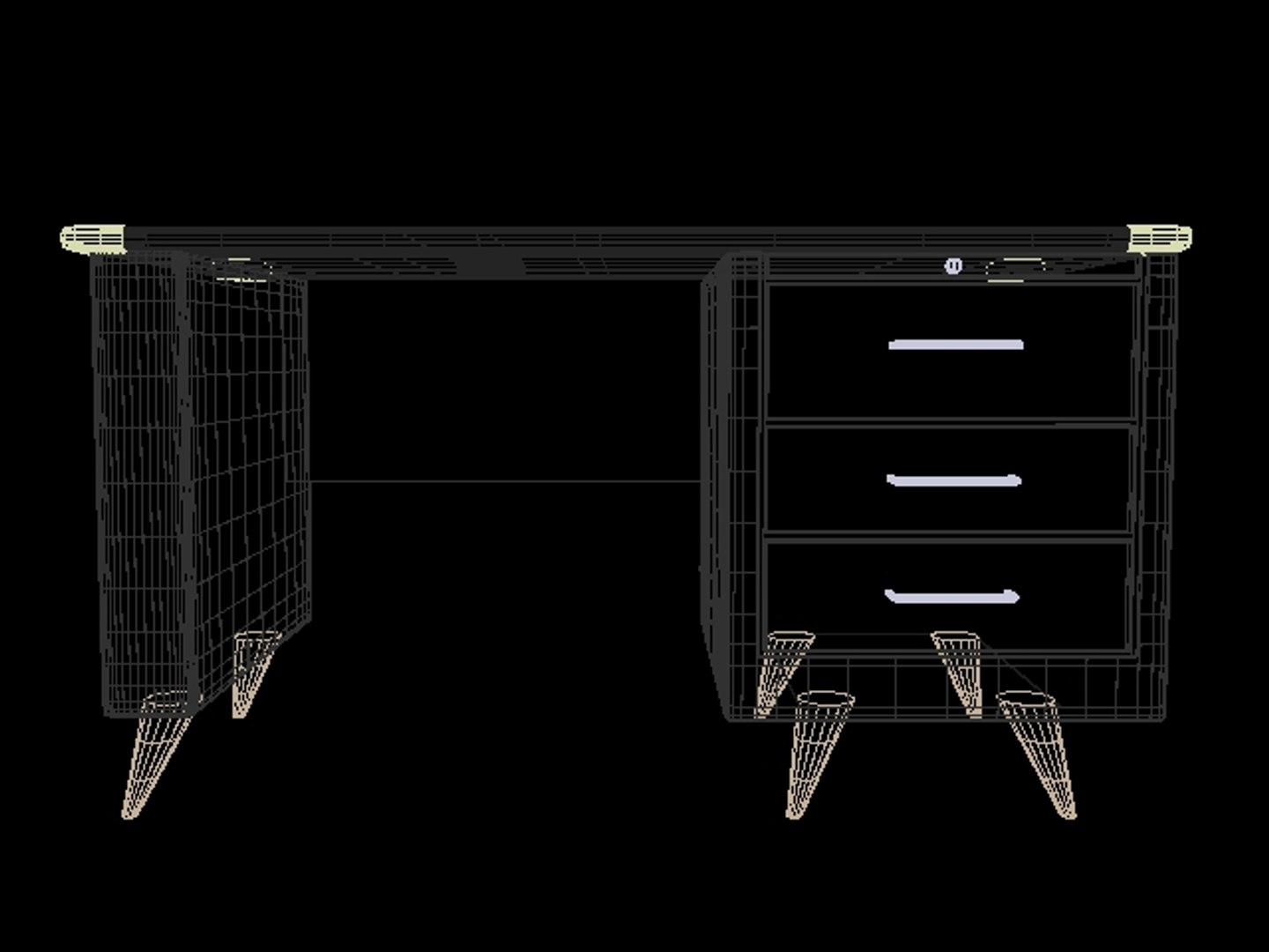 Office Desk 3 3d Dxf