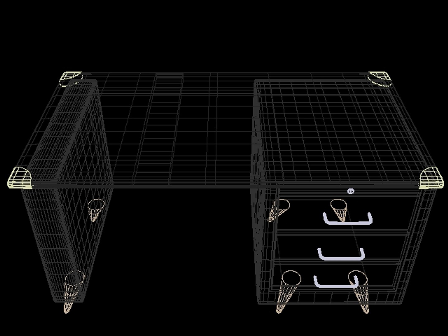 Office Desk 3 3d Dxf