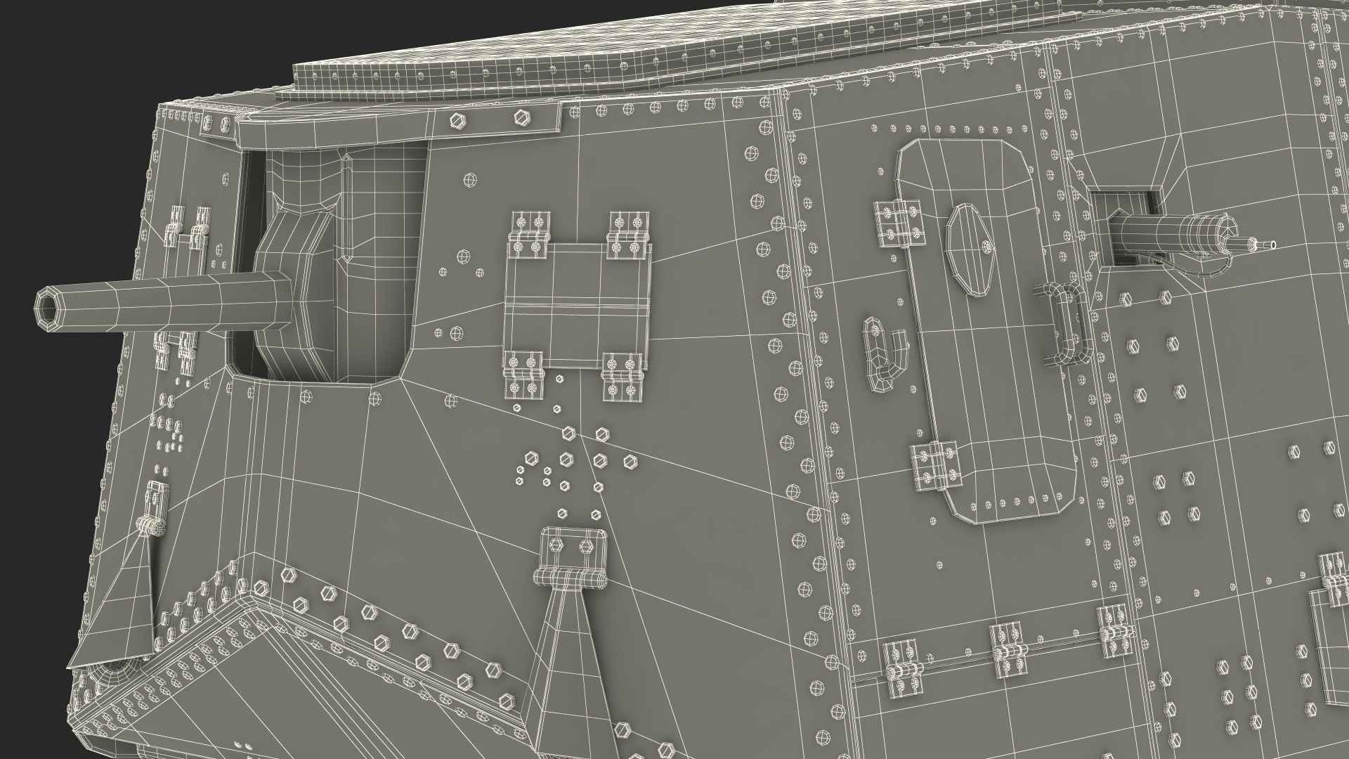 Old Aged WWI German A7V Armored Vehicle Tank 3D - TurboSquid 2169155