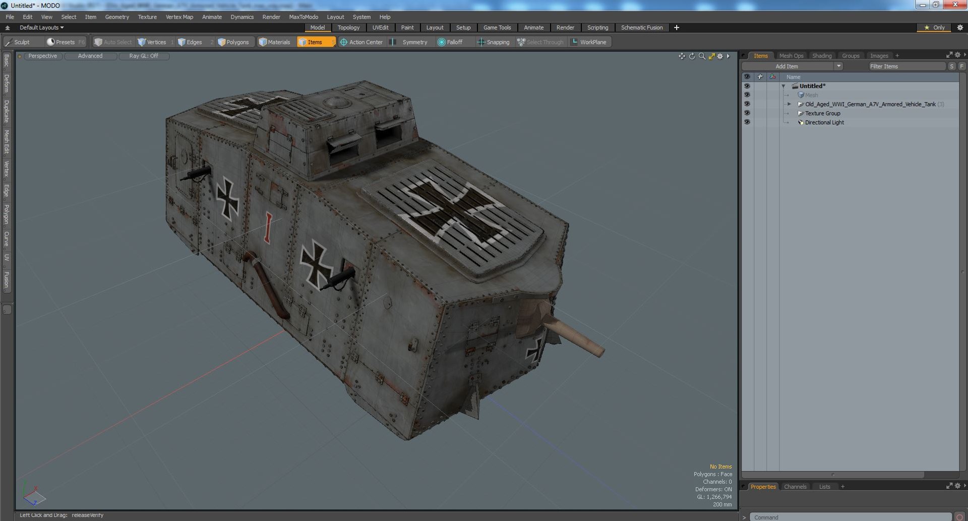 Old Aged WWI German A7V Armored Vehicle Tank 3D - TurboSquid 2169155