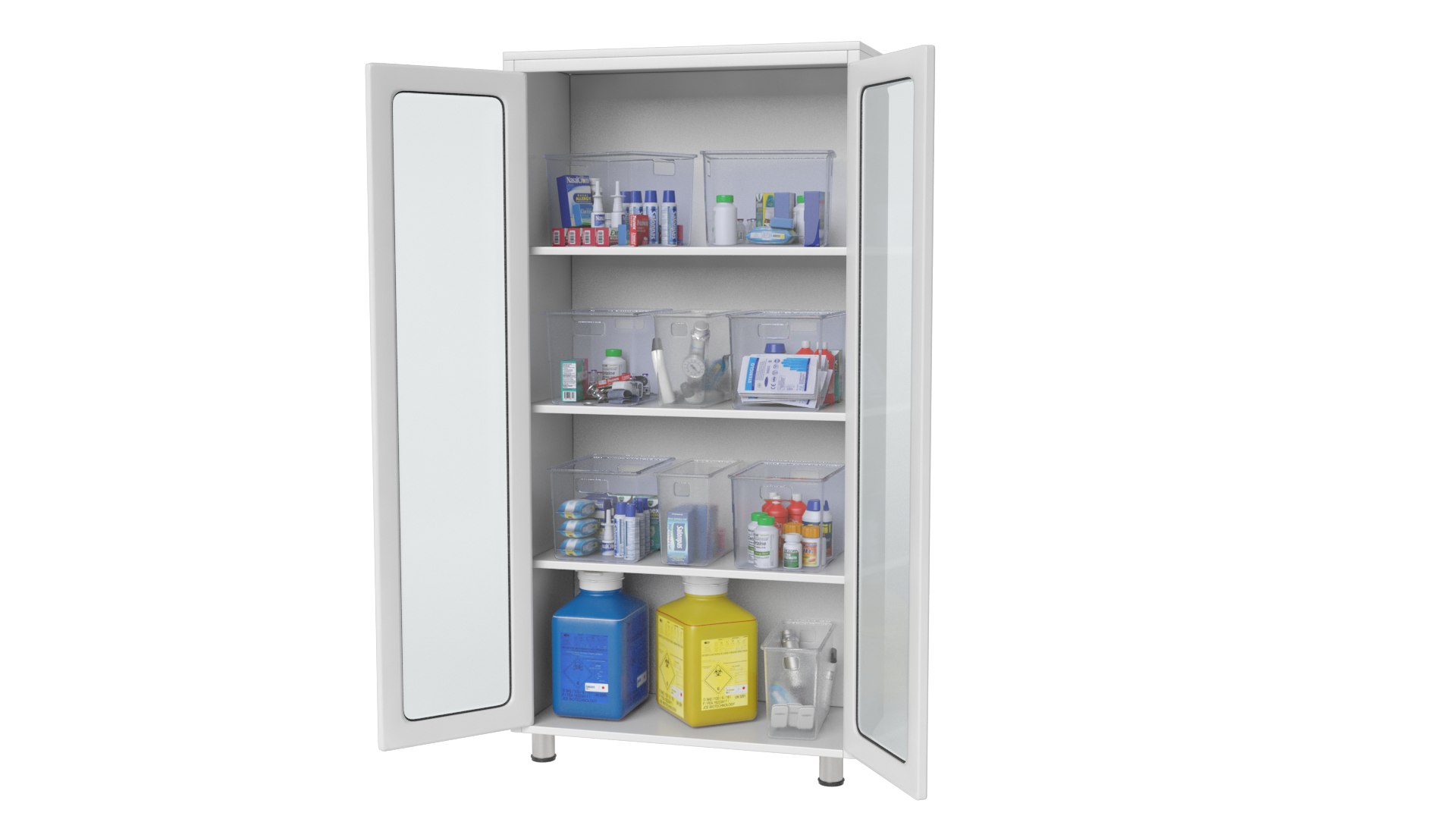 Medical Storage Cabinet Locker 3D Model - TurboSquid 1606491