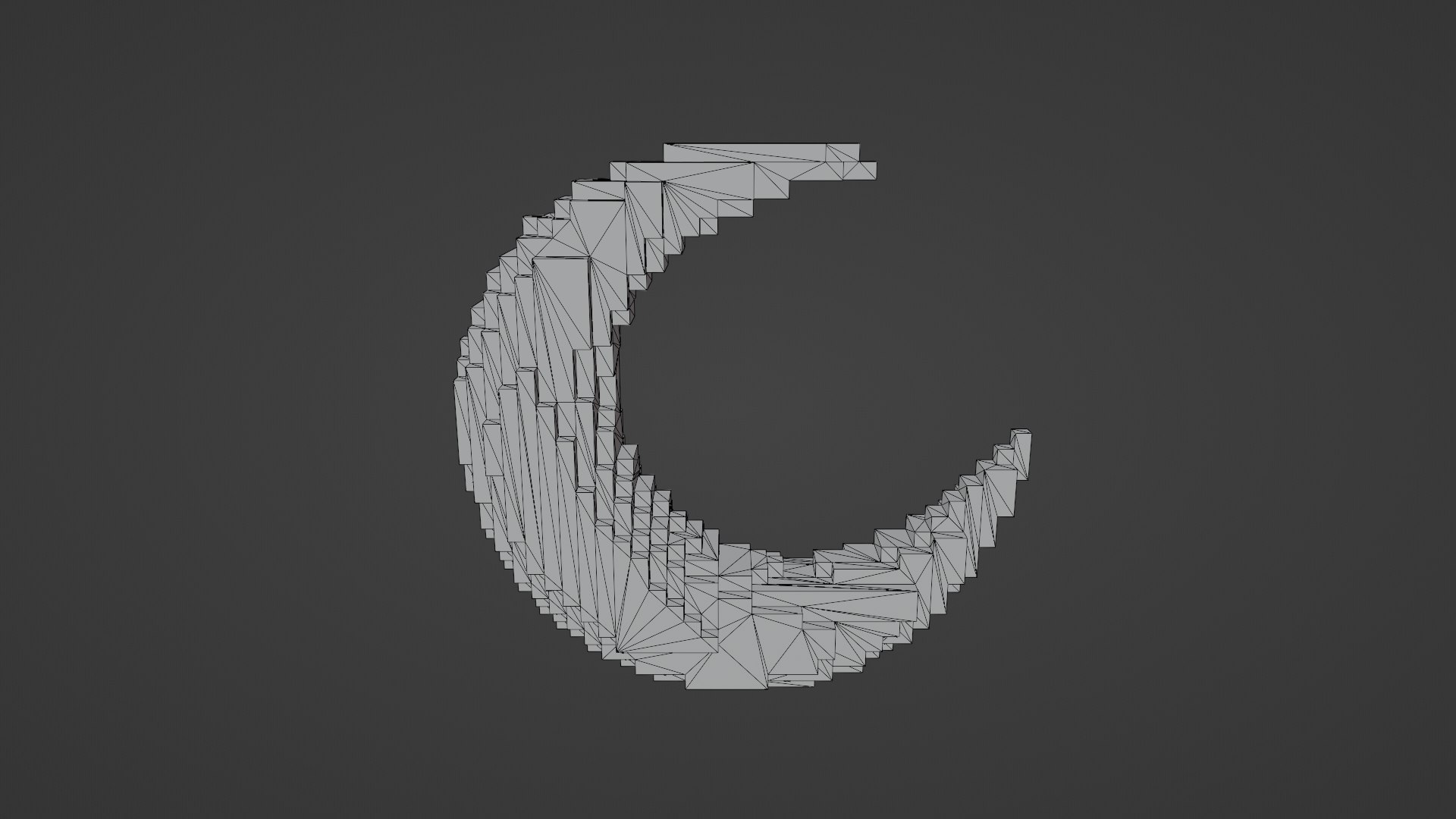 Silver Moon Icon 3D Model - TurboSquid 2037291