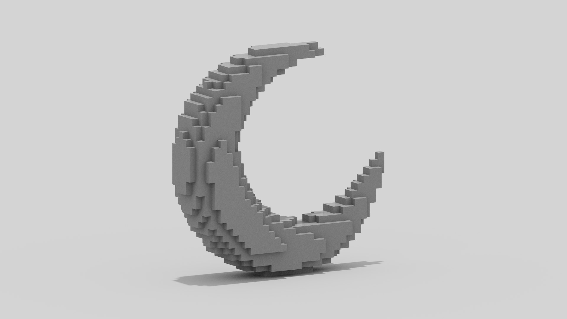 Silver Moon Icon 3D Model - TurboSquid 2037291