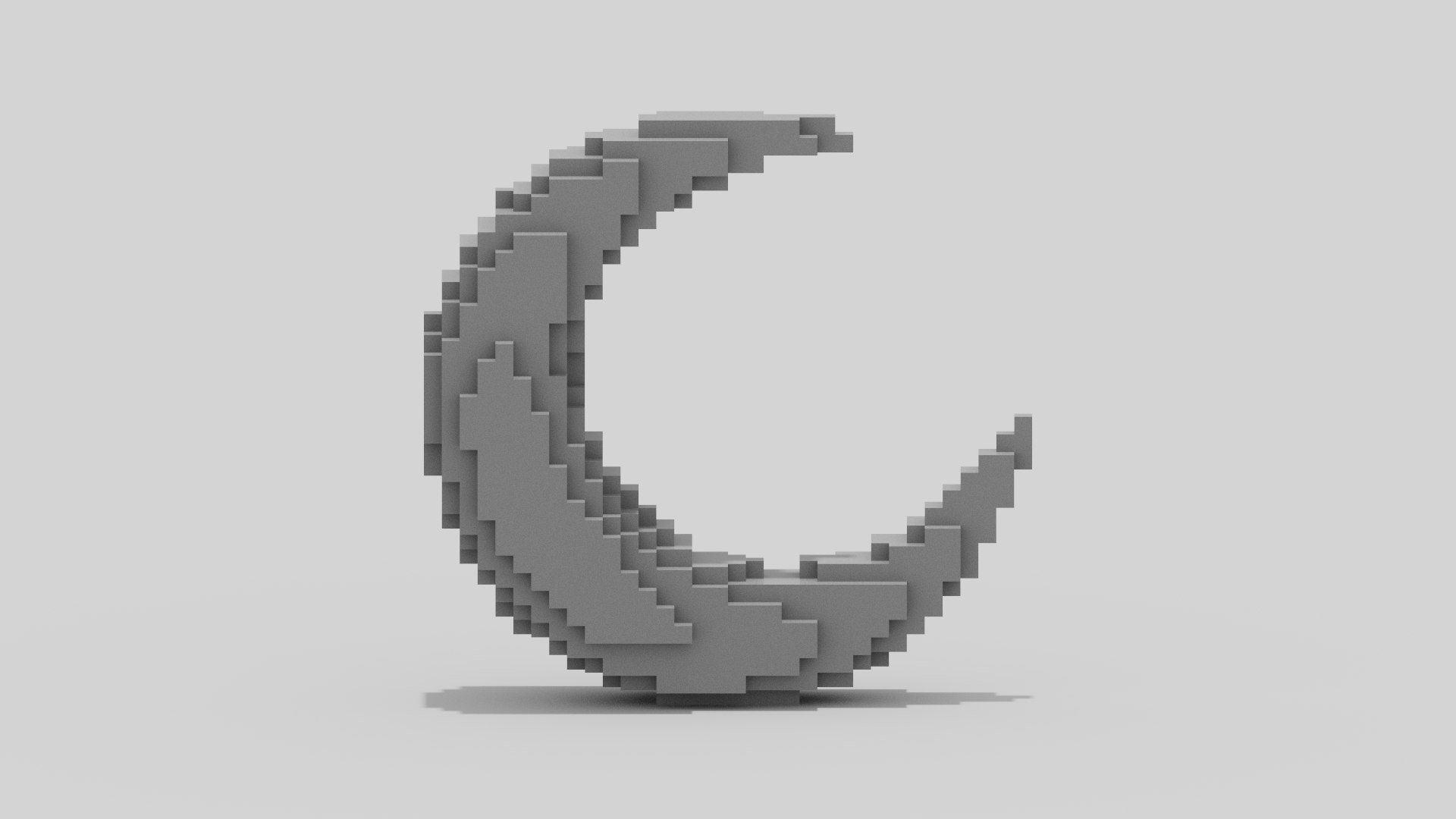 Silver Moon Icon 3D Model - TurboSquid 2037291