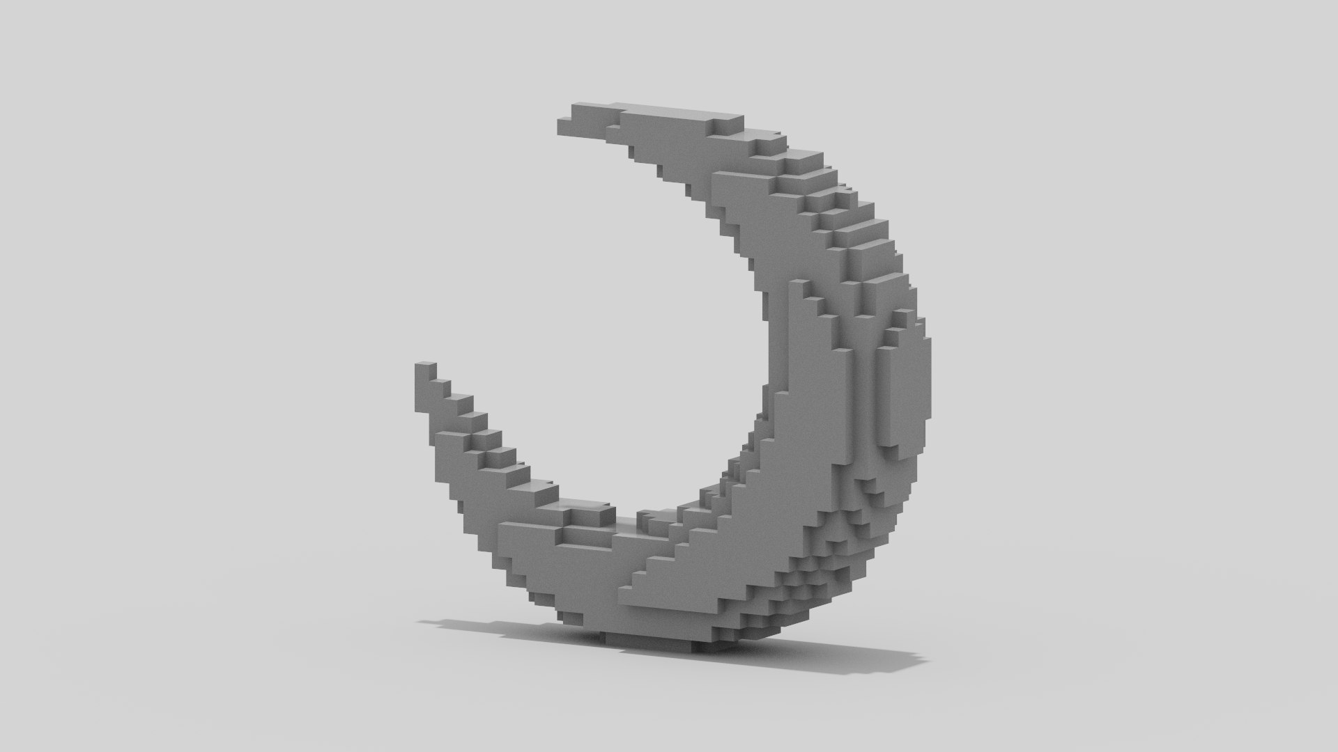 Silver Moon Icon 3D Model - TurboSquid 2037291