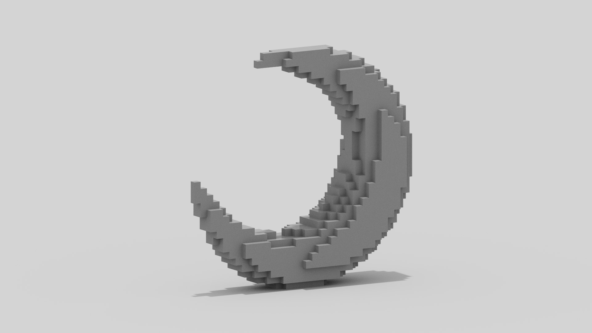 Silver Moon Icon 3D Model - TurboSquid 2037291