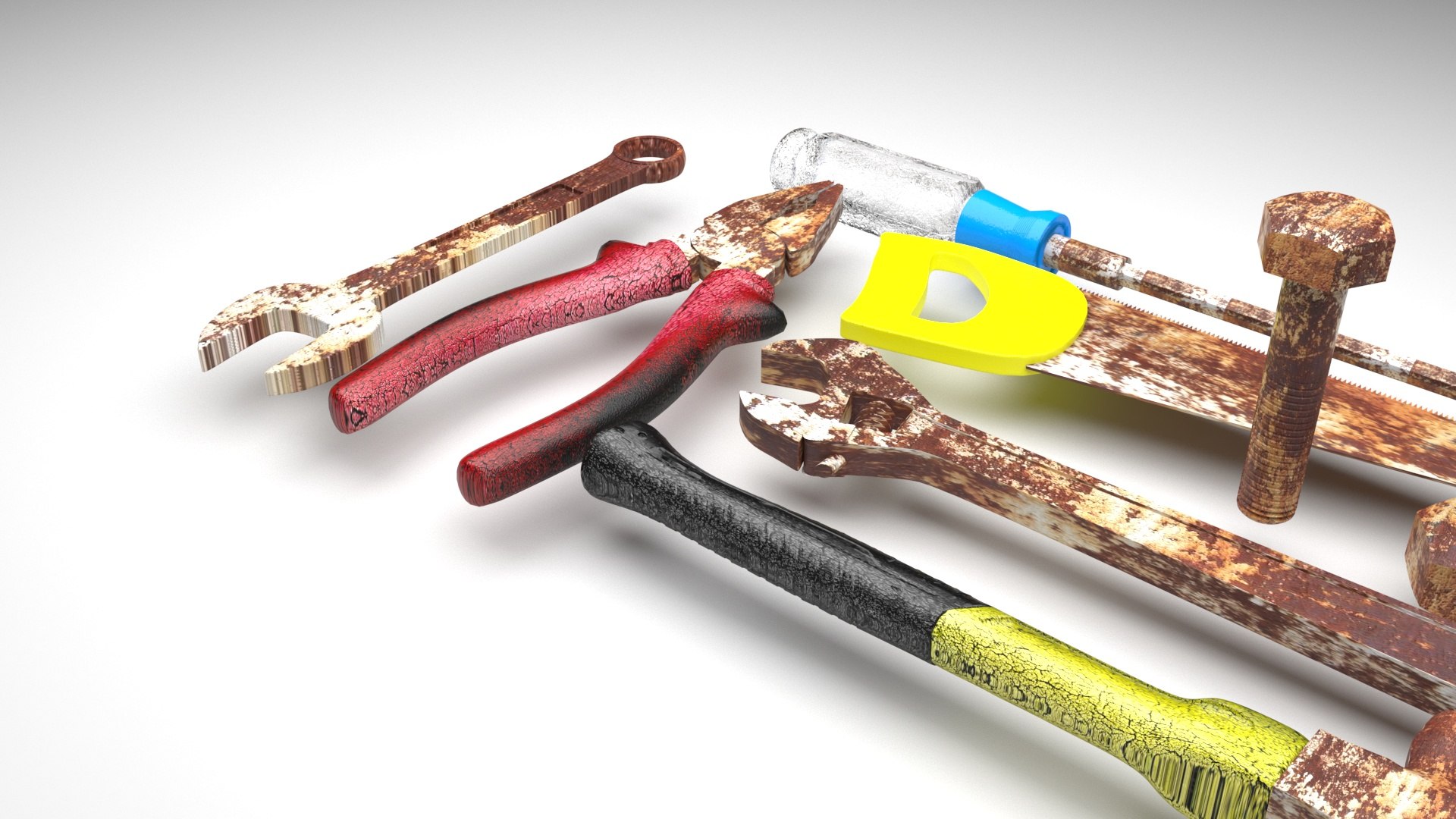 3D Old Tools Set Model - TurboSquid 1833432