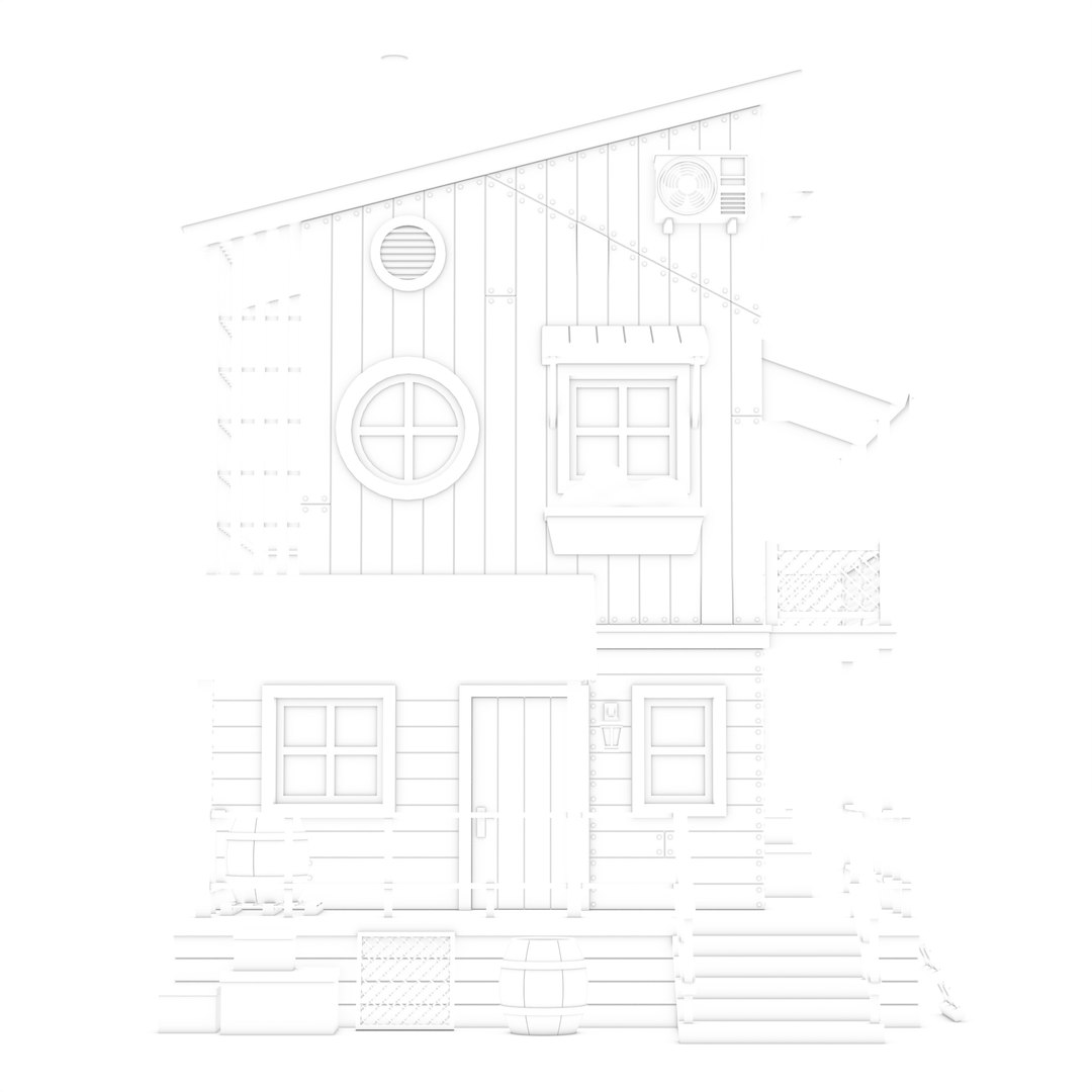 Custom House 04 3D - TurboSquid 2361568