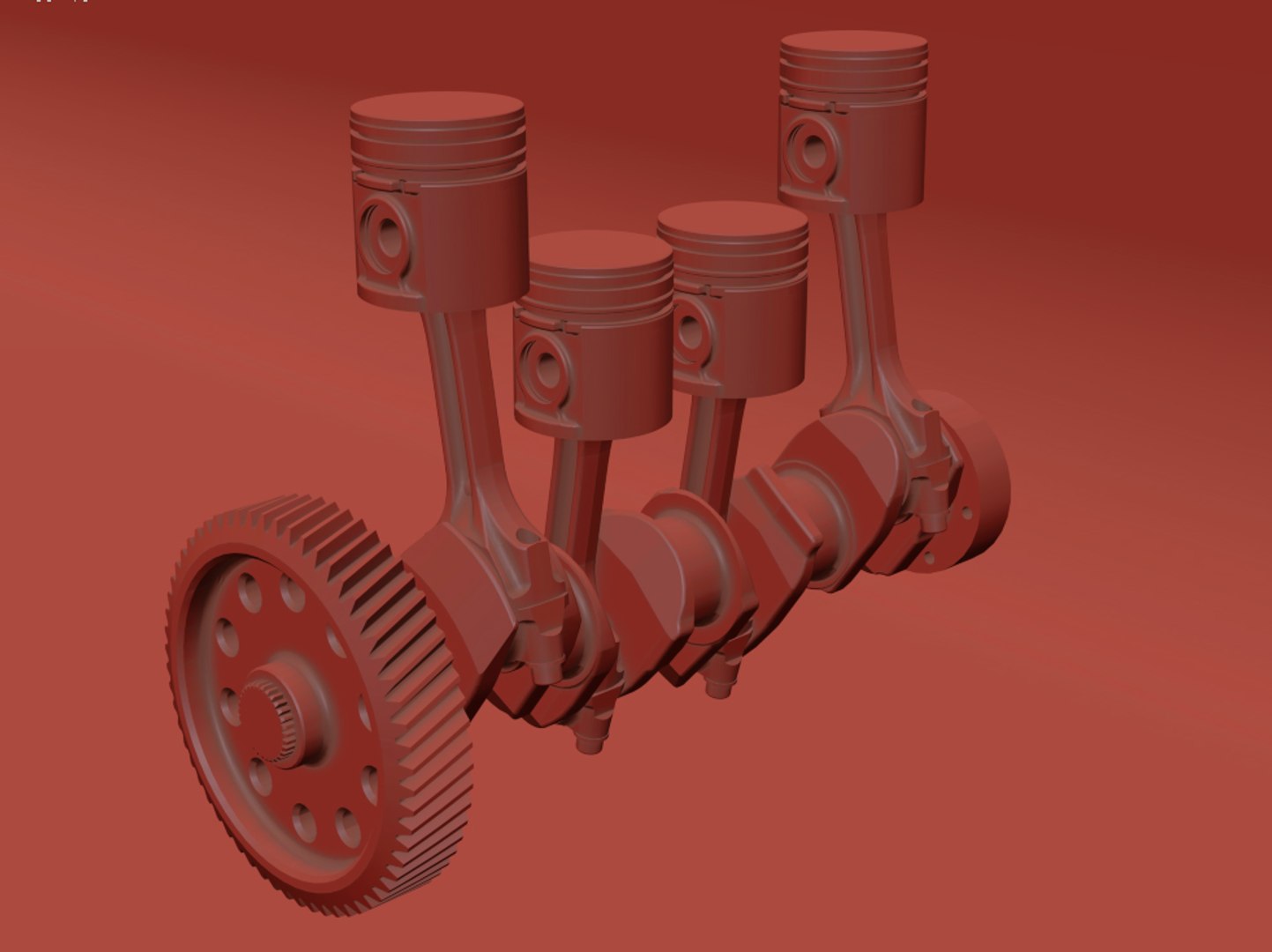 3d model engine piston