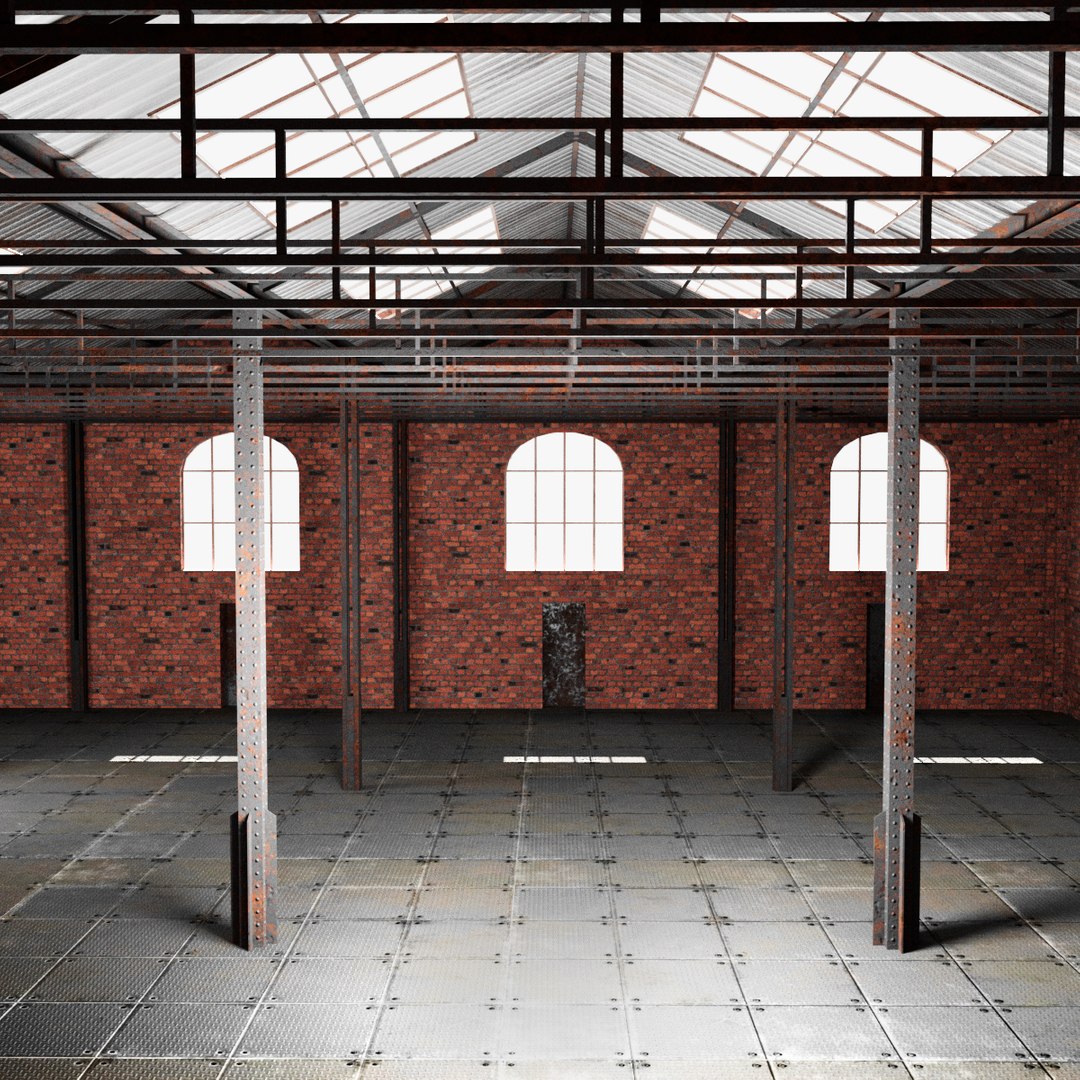 3D Model Old Brick Warehouse Interior - TurboSquid 1268905