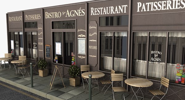 france restaurant 3d model