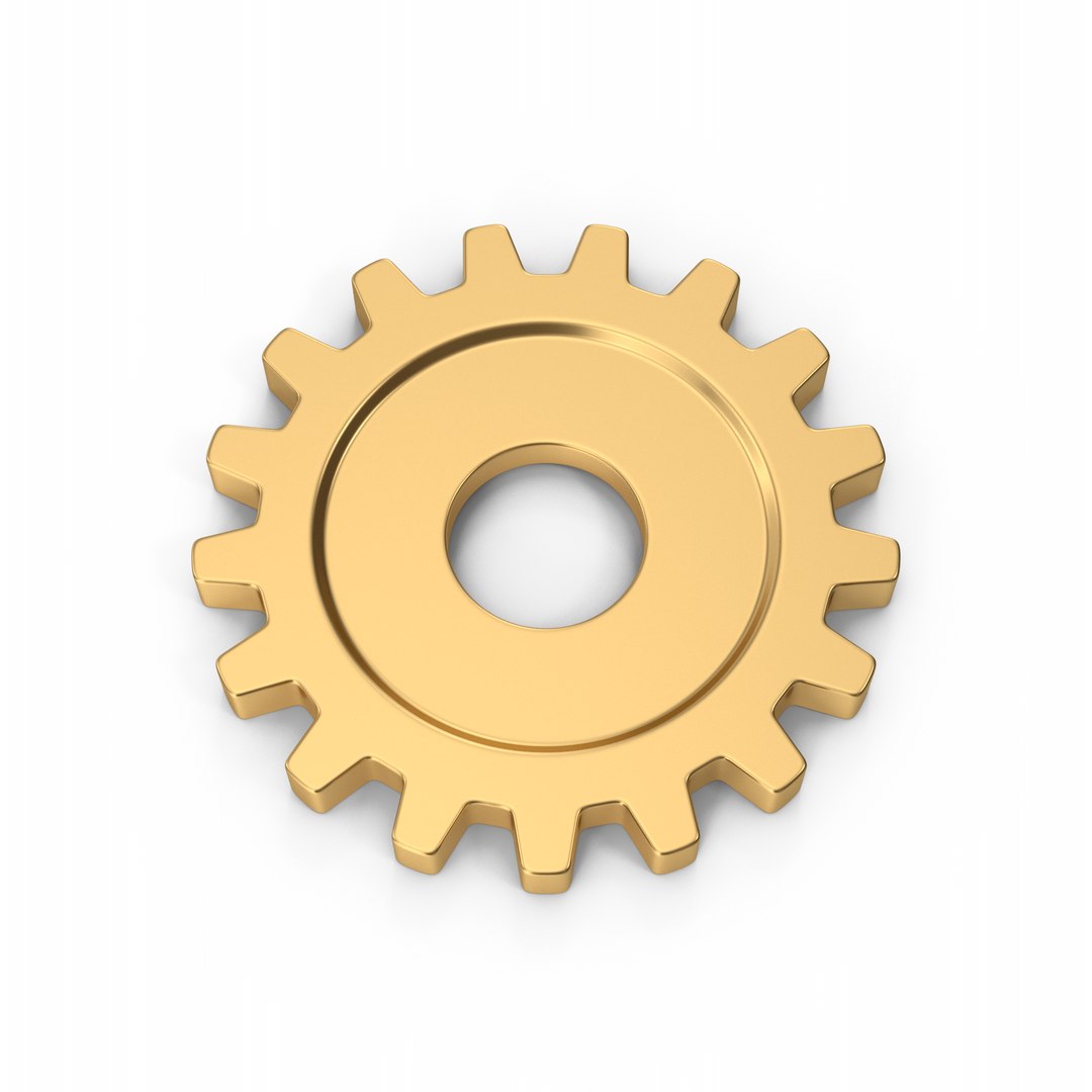 3D Gold Gear - TurboSquid 1959110