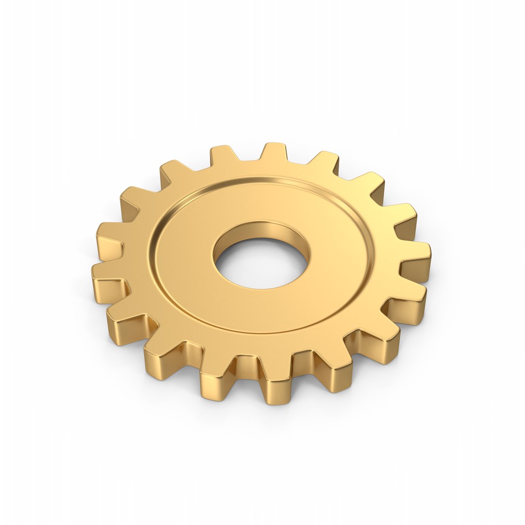 3D Gold Gear - TurboSquid 1959110