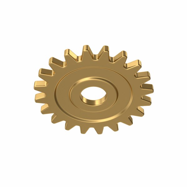 3D Gold Gear - TurboSquid 1959110