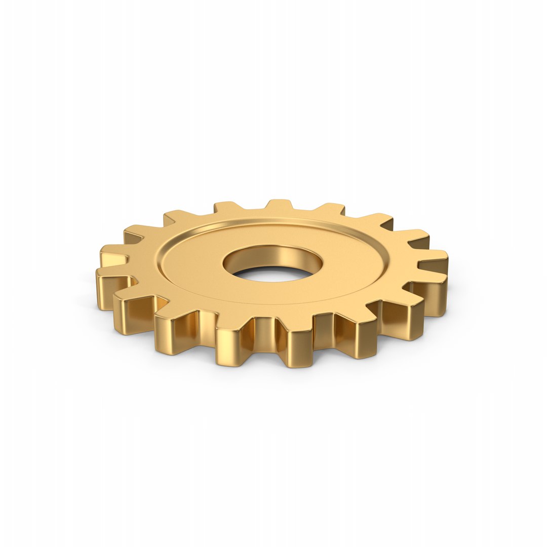 3D Gold Gear - TurboSquid 1959110