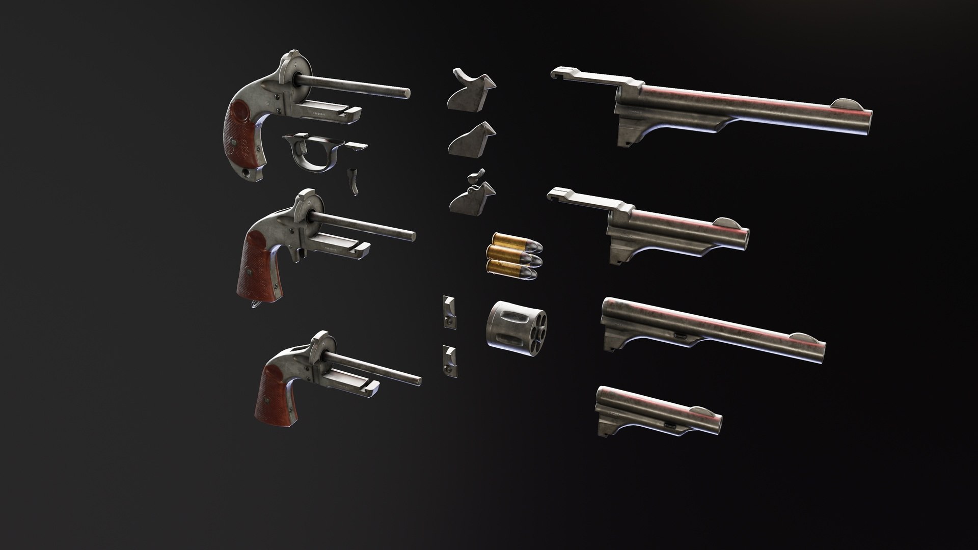 Merwin Hulbert Revolver 3D Model - TurboSquid 1944681