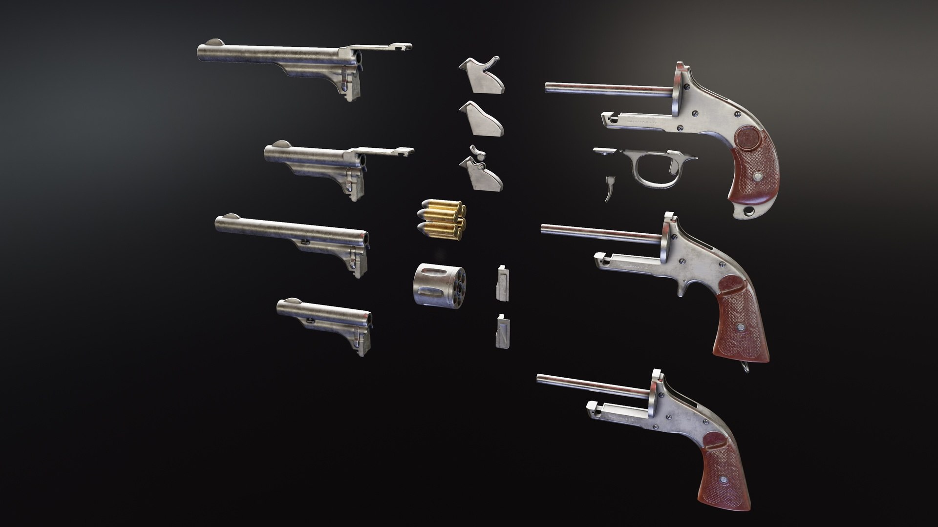 Merwin Hulbert Revolver 3D Model - TurboSquid 1944681