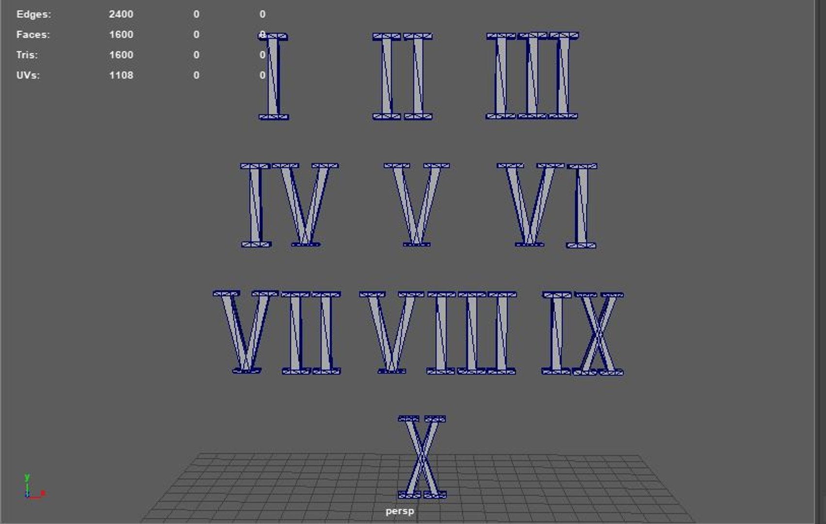 Roman Numerals Art 3D Model 3D Model - TurboSquid 2356226