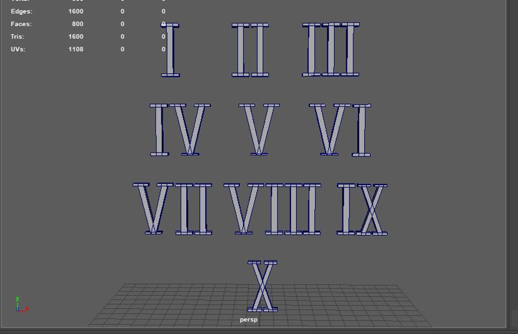 Roman Numerals Art 3D Model 3D Model - TurboSquid 2356226