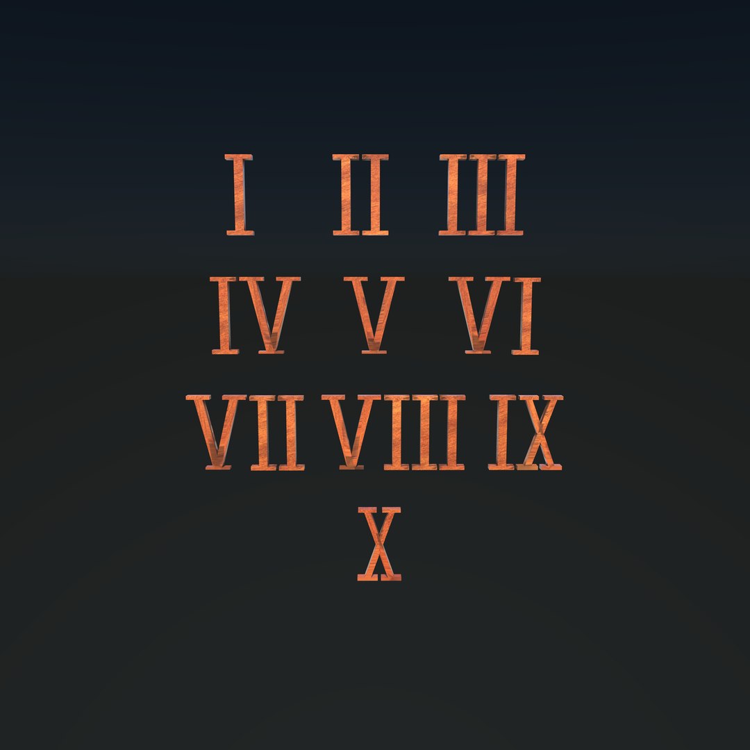Roman Numerals Art 3D Model 3D Model - TurboSquid 2356226