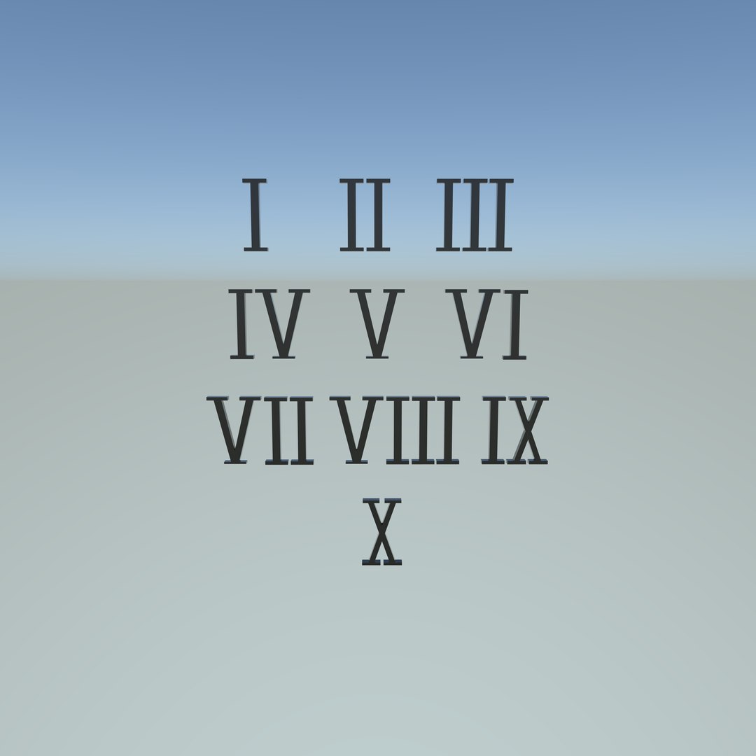 Roman Numerals Art 3D Model 3D Model - TurboSquid 2356226