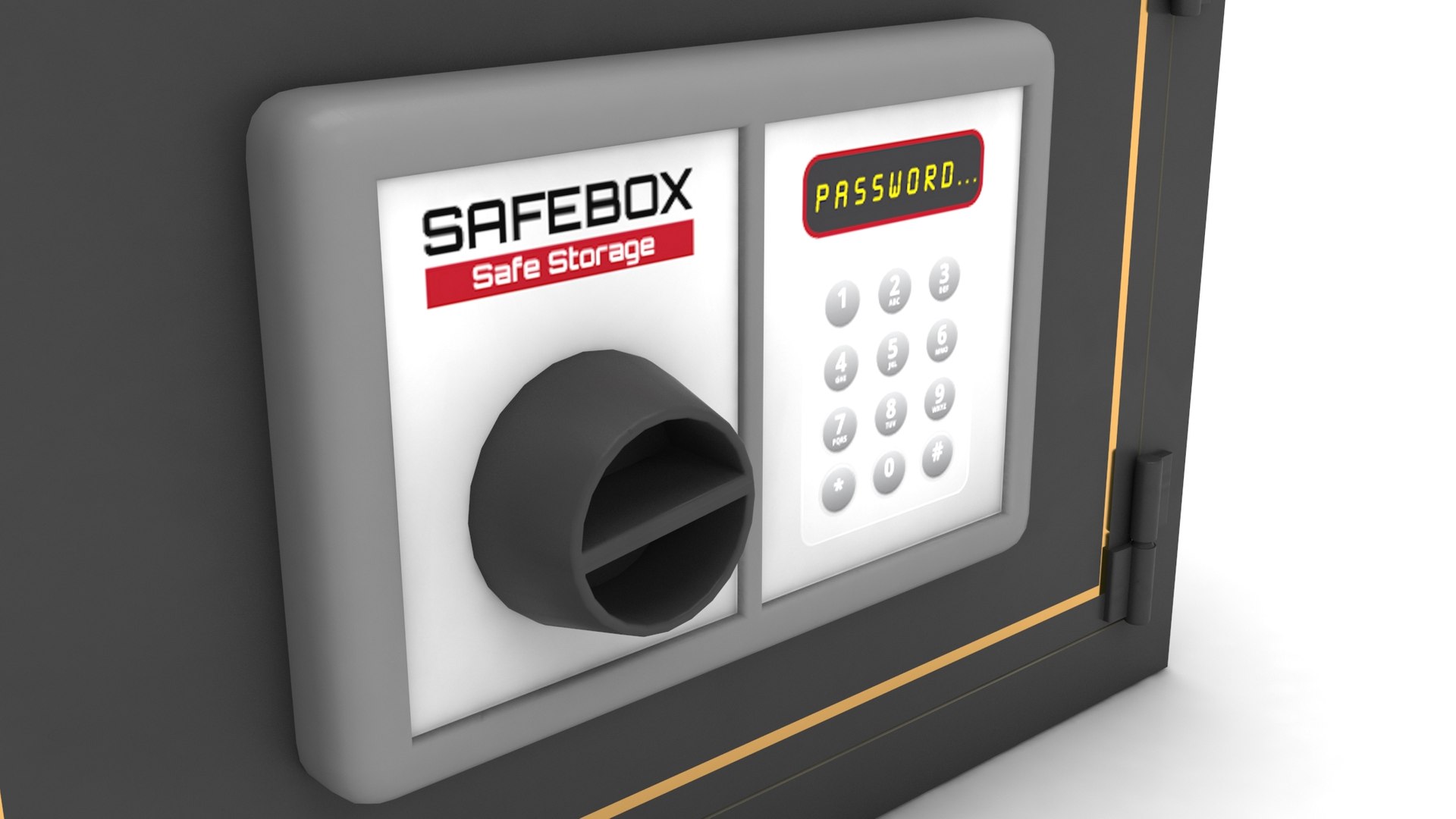 3D Steel Safe Model - TurboSquid 1618710