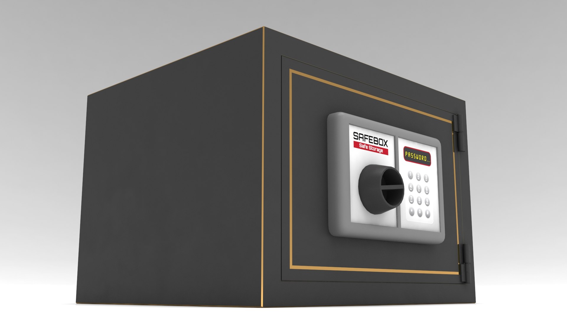 3D Steel Safe Model - TurboSquid 1618710