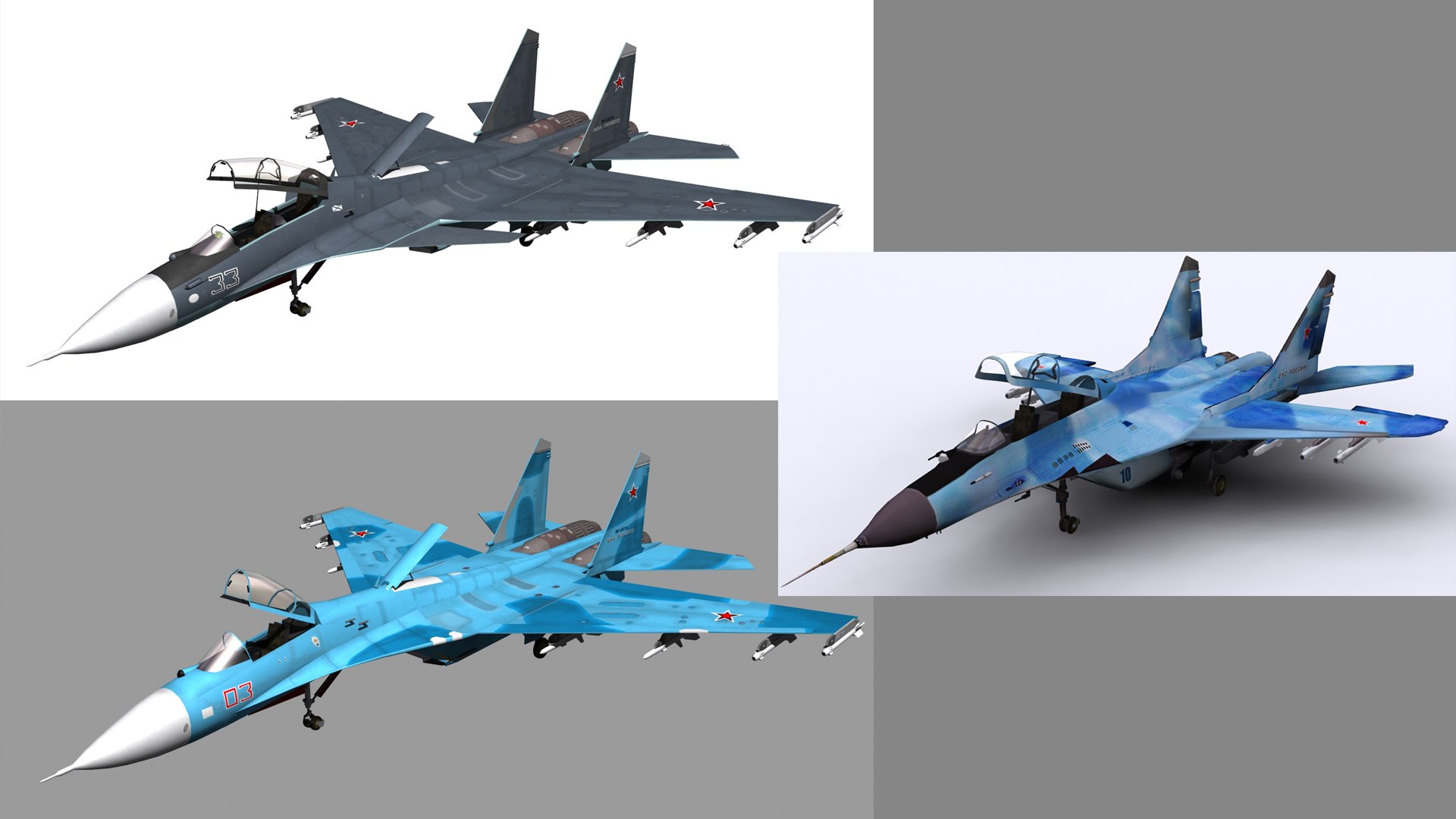 Sukhoi Su-30 Su-27 Mikoyan Mig-35 3D Model - TurboSquid 1974004