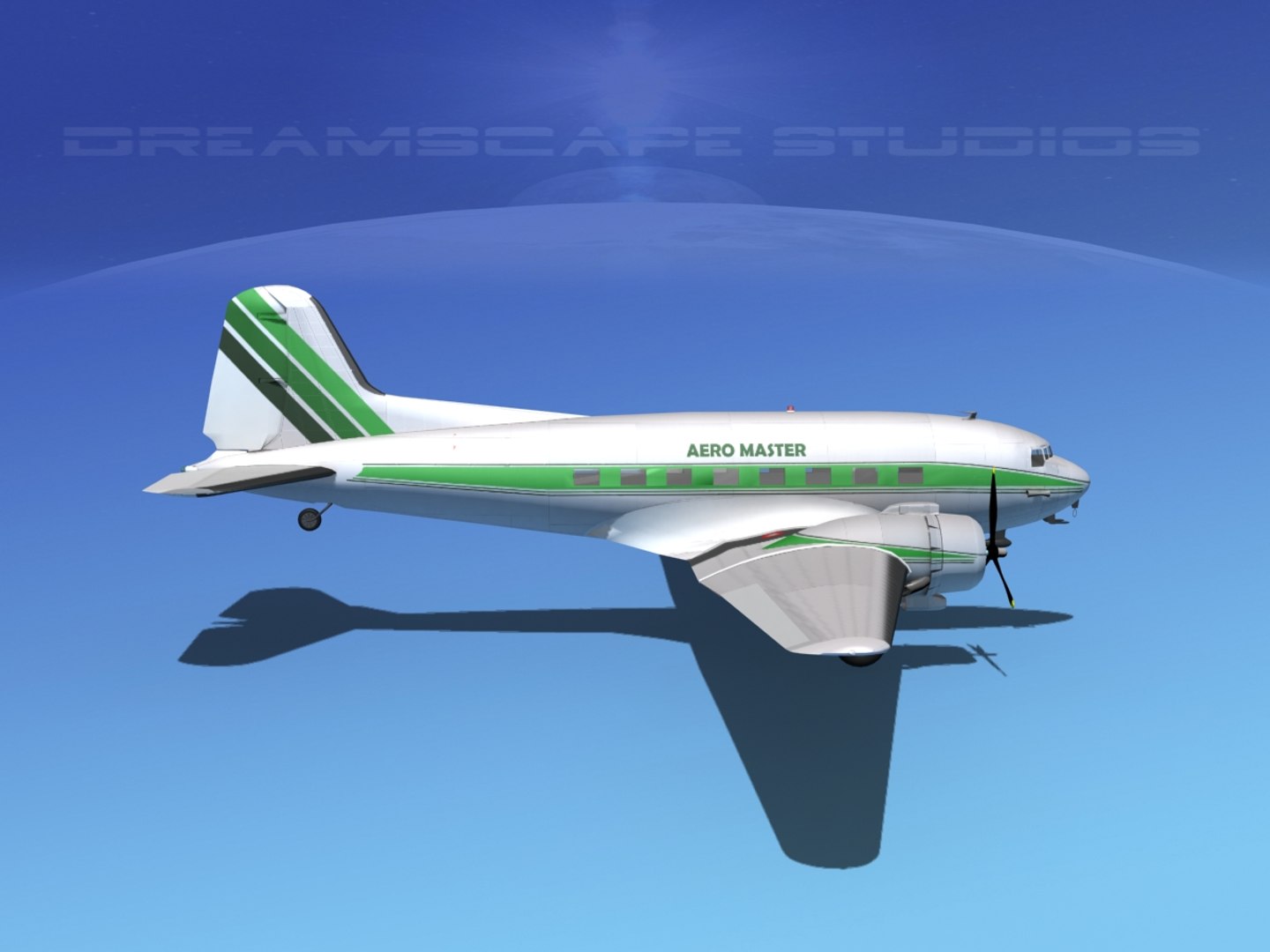 3d model dc-3 douglas